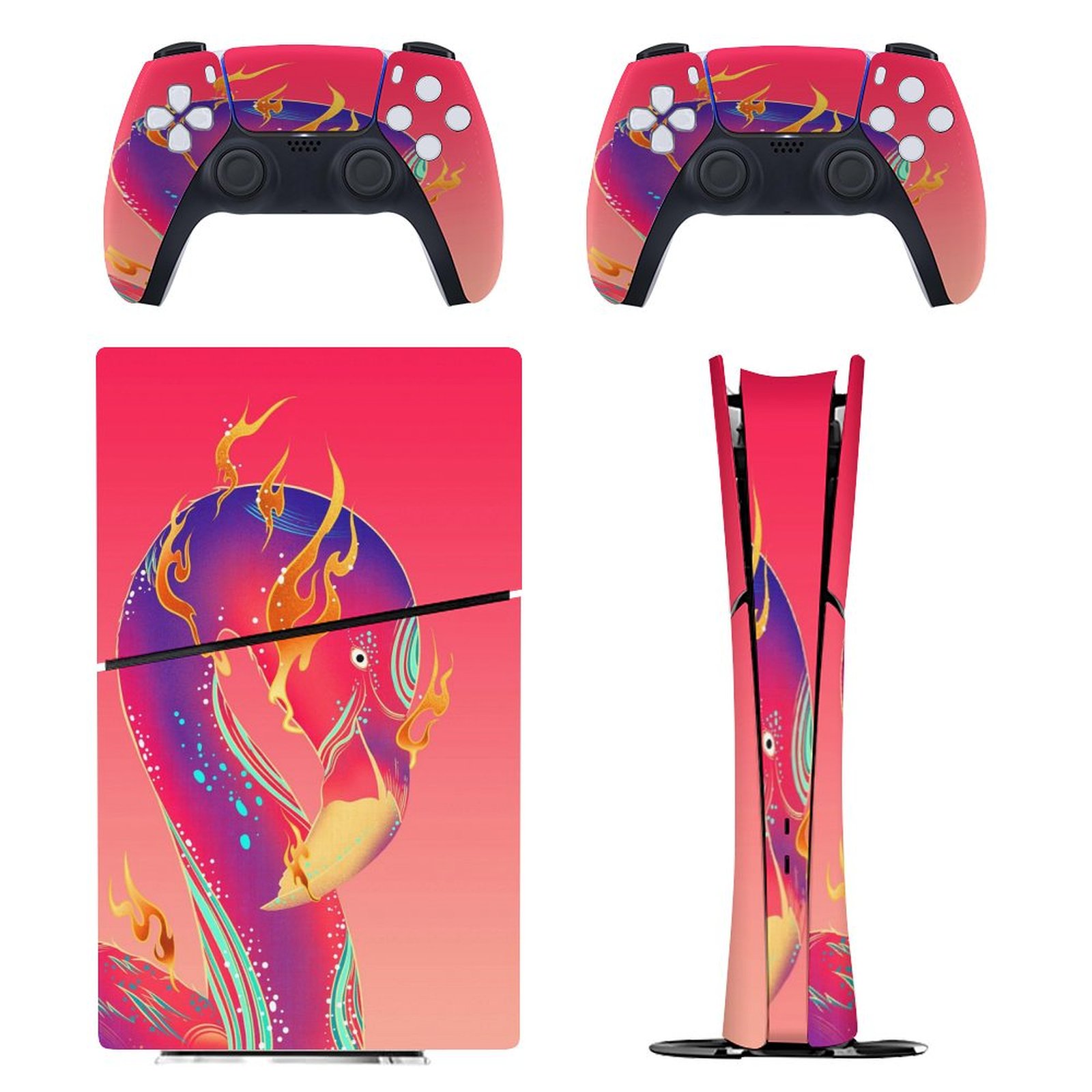 Flamingo PS5/PS5 Slim Digital Disc Skin Sticker For Console And ...