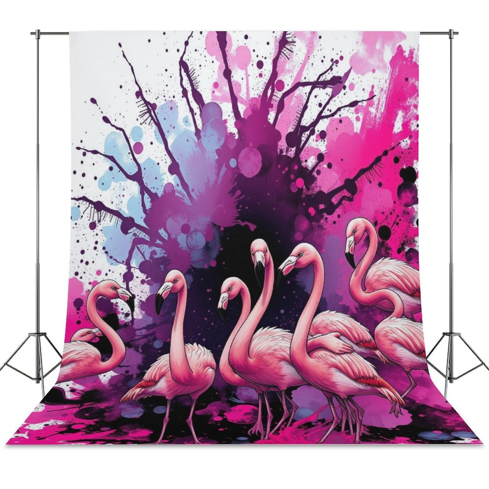 Flamingo Party Backdrop Birthday Decoration Backgrounds for Photographs ...