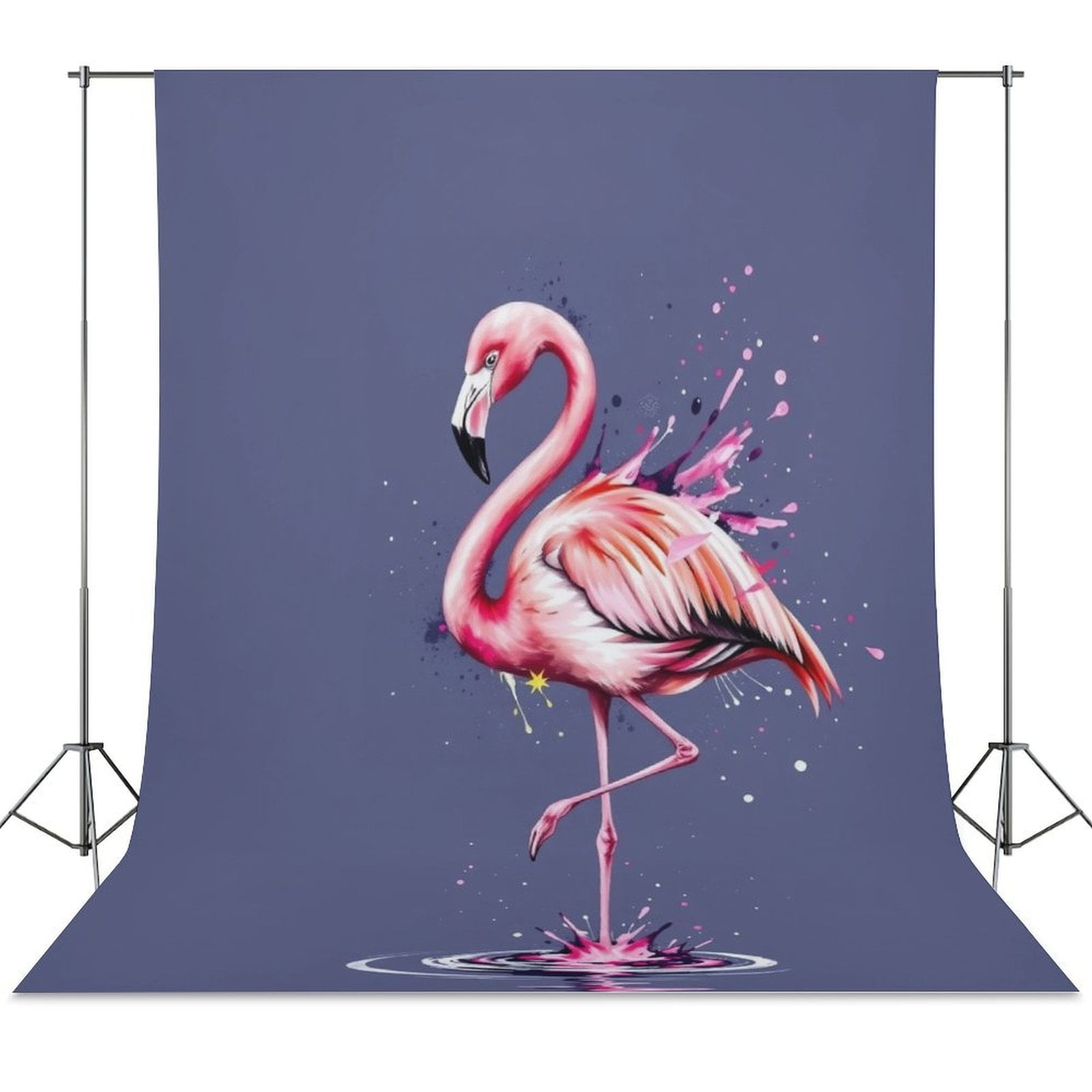 Flamingo Party Backdrop Birthday Decoration Backgrounds for Photographs ...