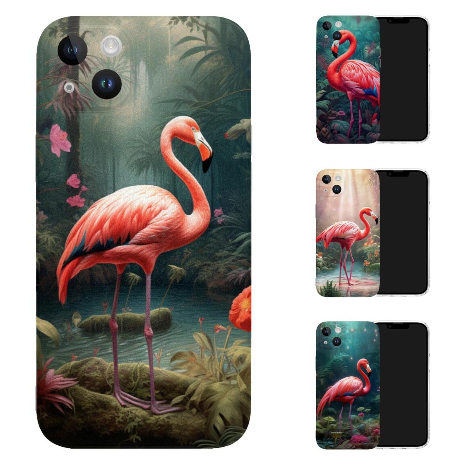 Flamingo Pattern 4 Pack Printed TPU Soft Shell Non-Yellowing Shockproof ...