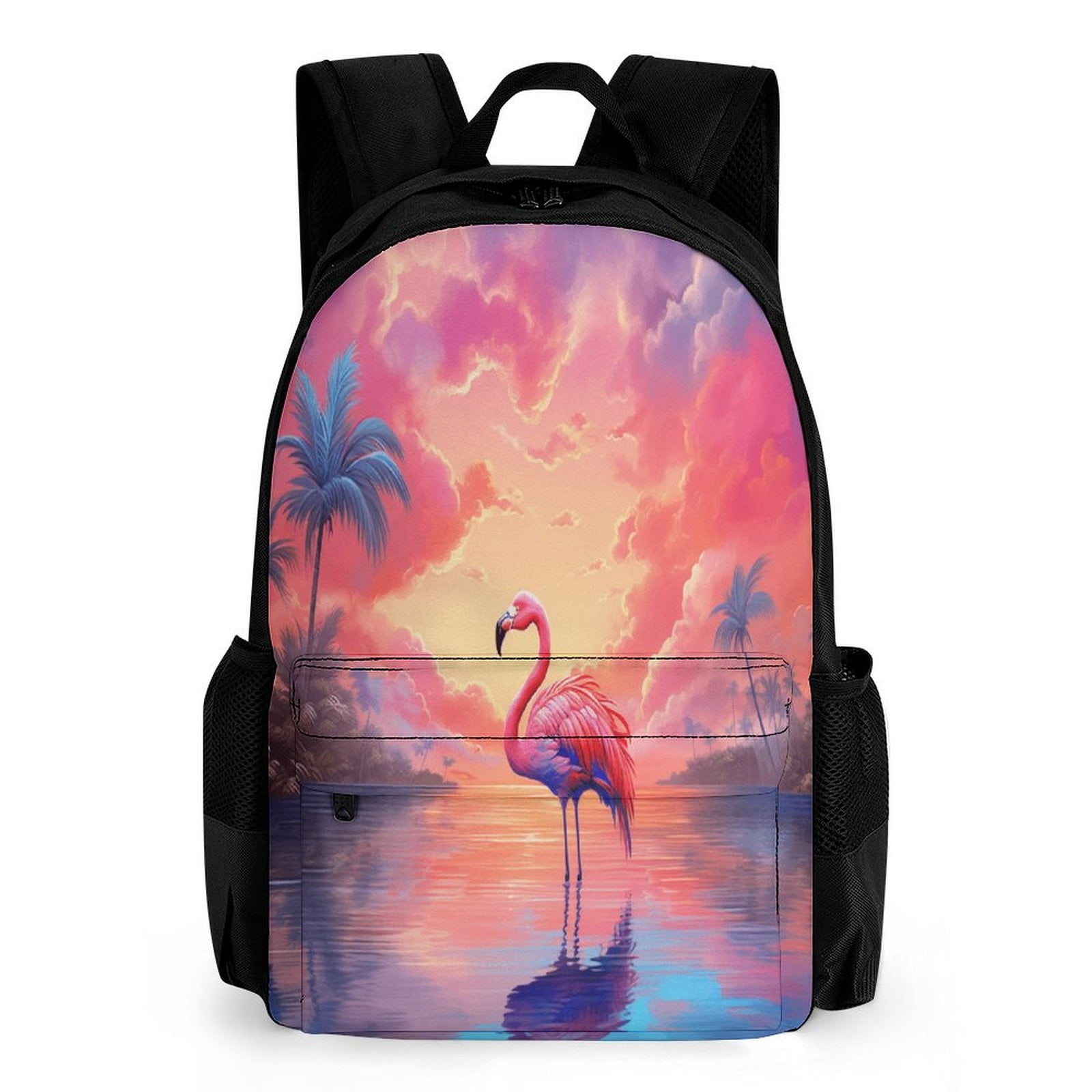 Flamingo Pattern Backpack for Men Women Sport Elementary Rucksack ...