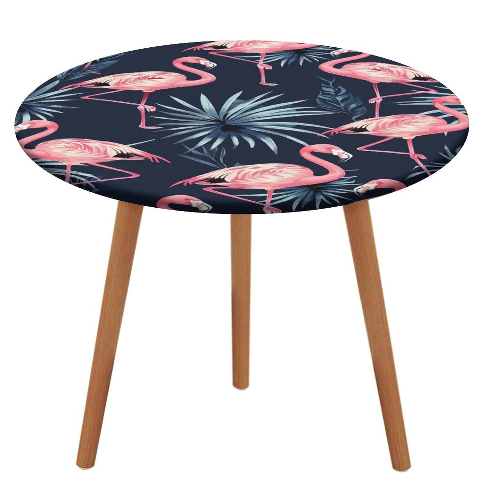 Flamingo Pattern Fitted Table Cover - Waterproof Elastic Edged Tablecloth Wipeable Table Cloth ...