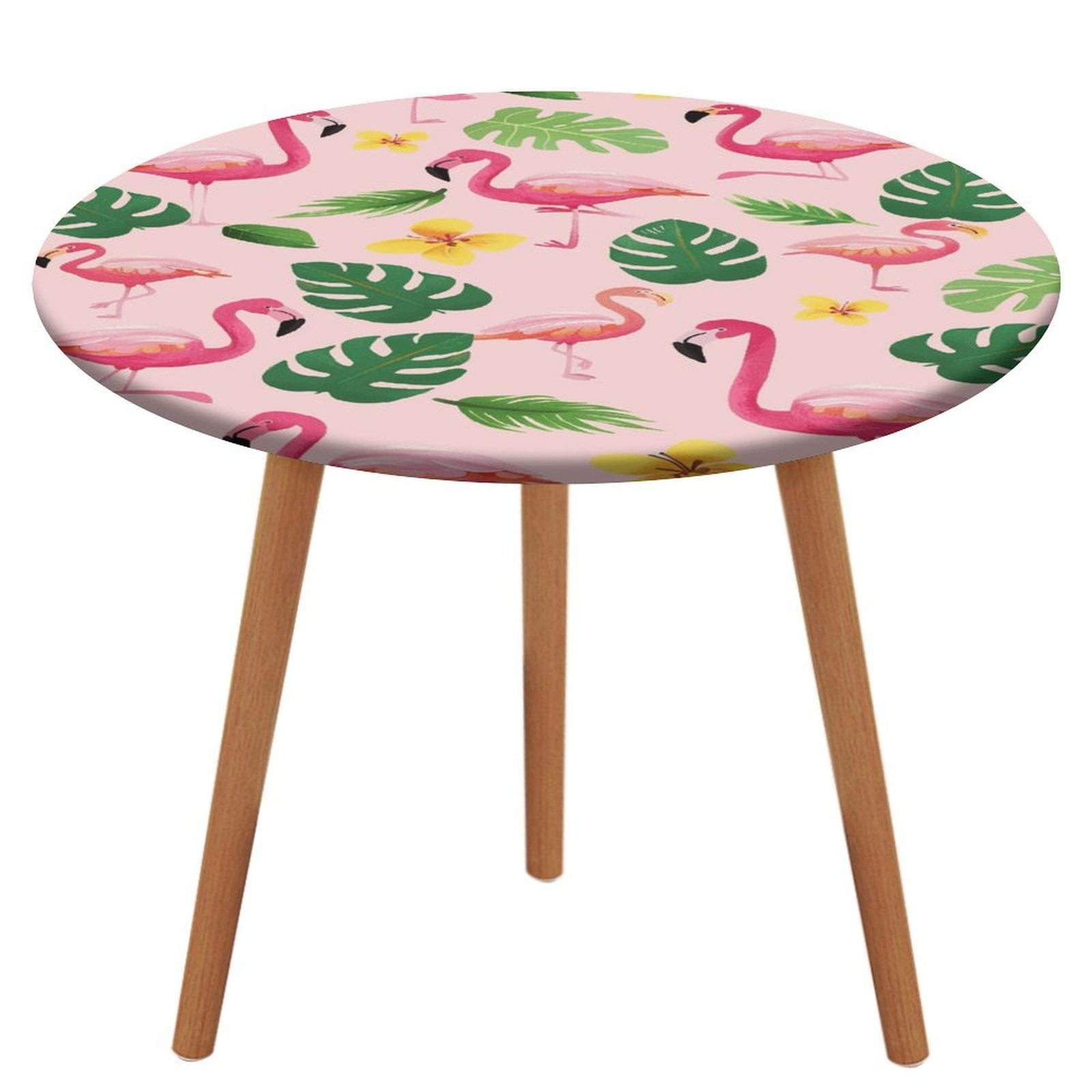 Flamingo Pattern Fitted Table Cover - Waterproof Elastic Edged Tablecloth Wipeable Table Cloth ...