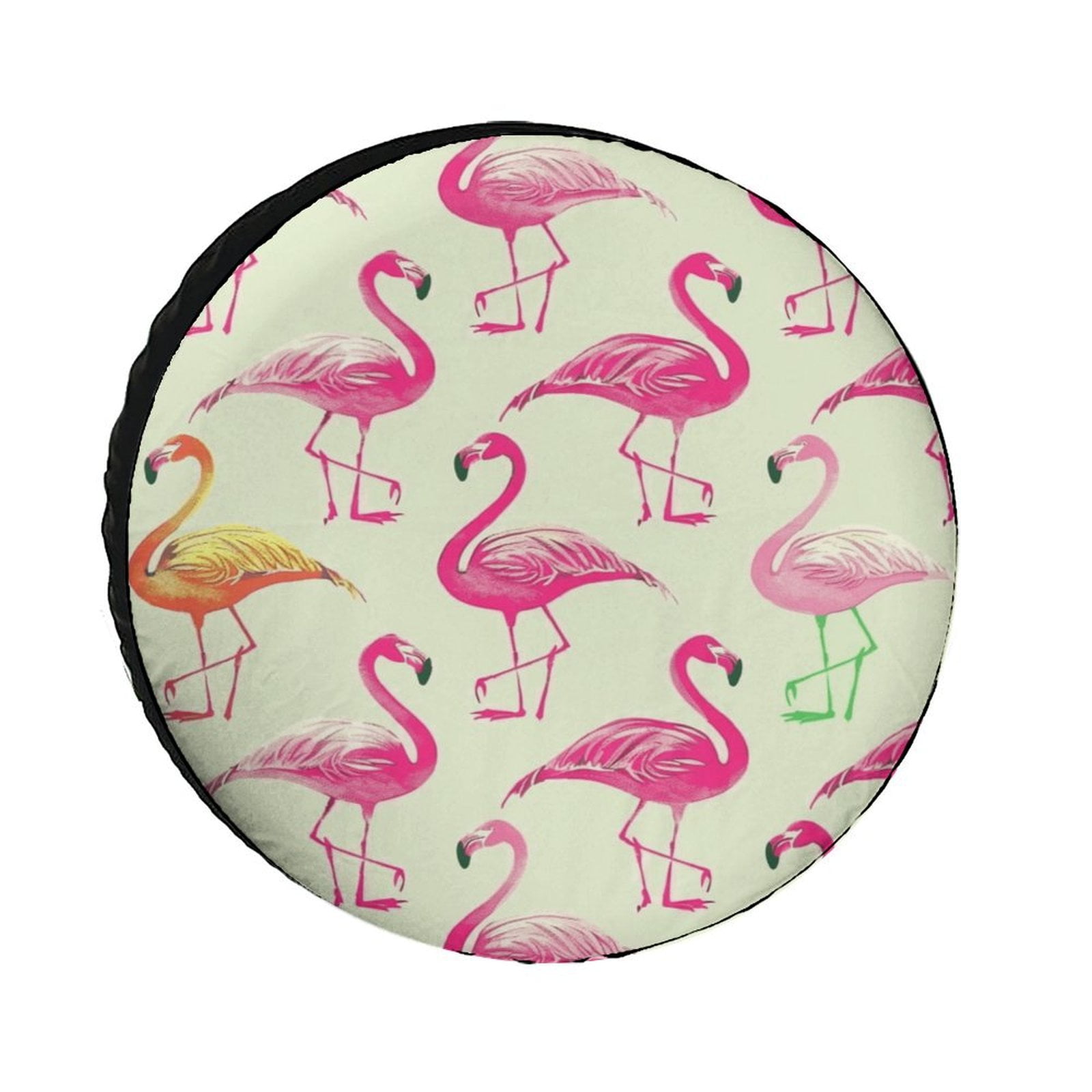 Flamingo Pattern Spare Tire Cover, Universal Wheel Tire Cover Dust ...