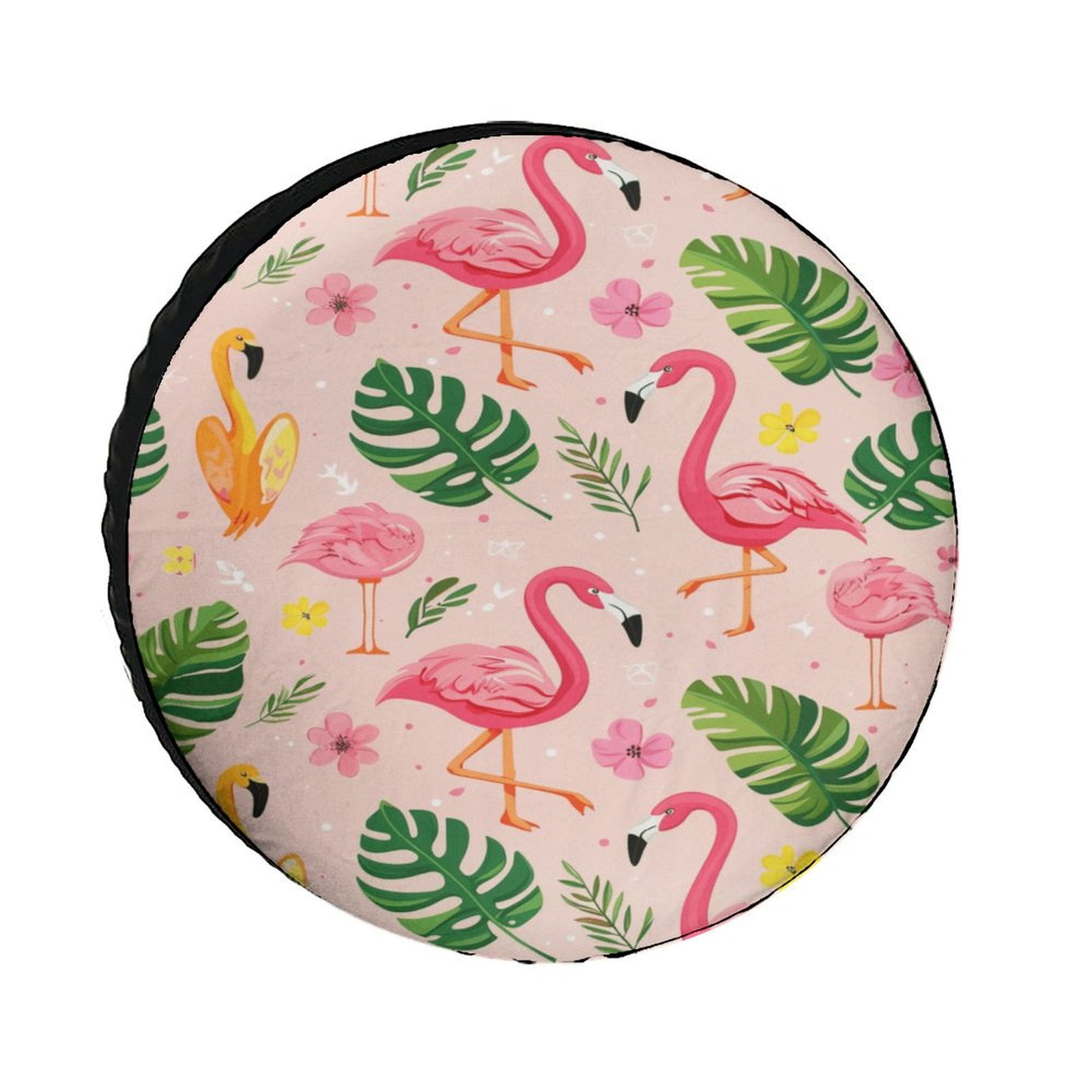Flamingo Pattern Spare Tire Cover, Universal Wheel Tire Cover Dust ...