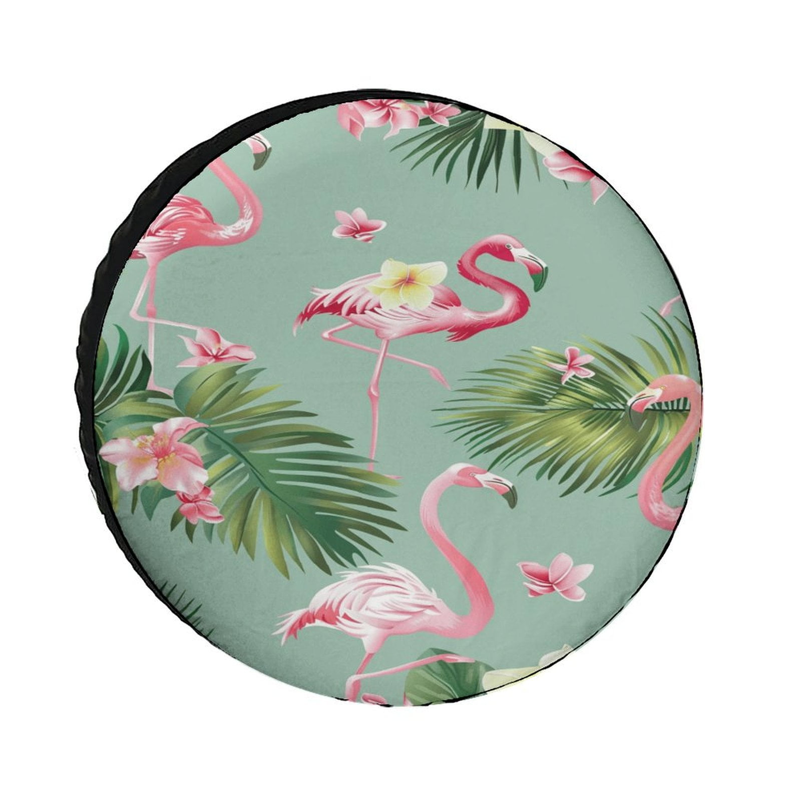 Flamingo Pattern Spare Tire Cover for Trailer, Waterproof Oxford Cloth ...