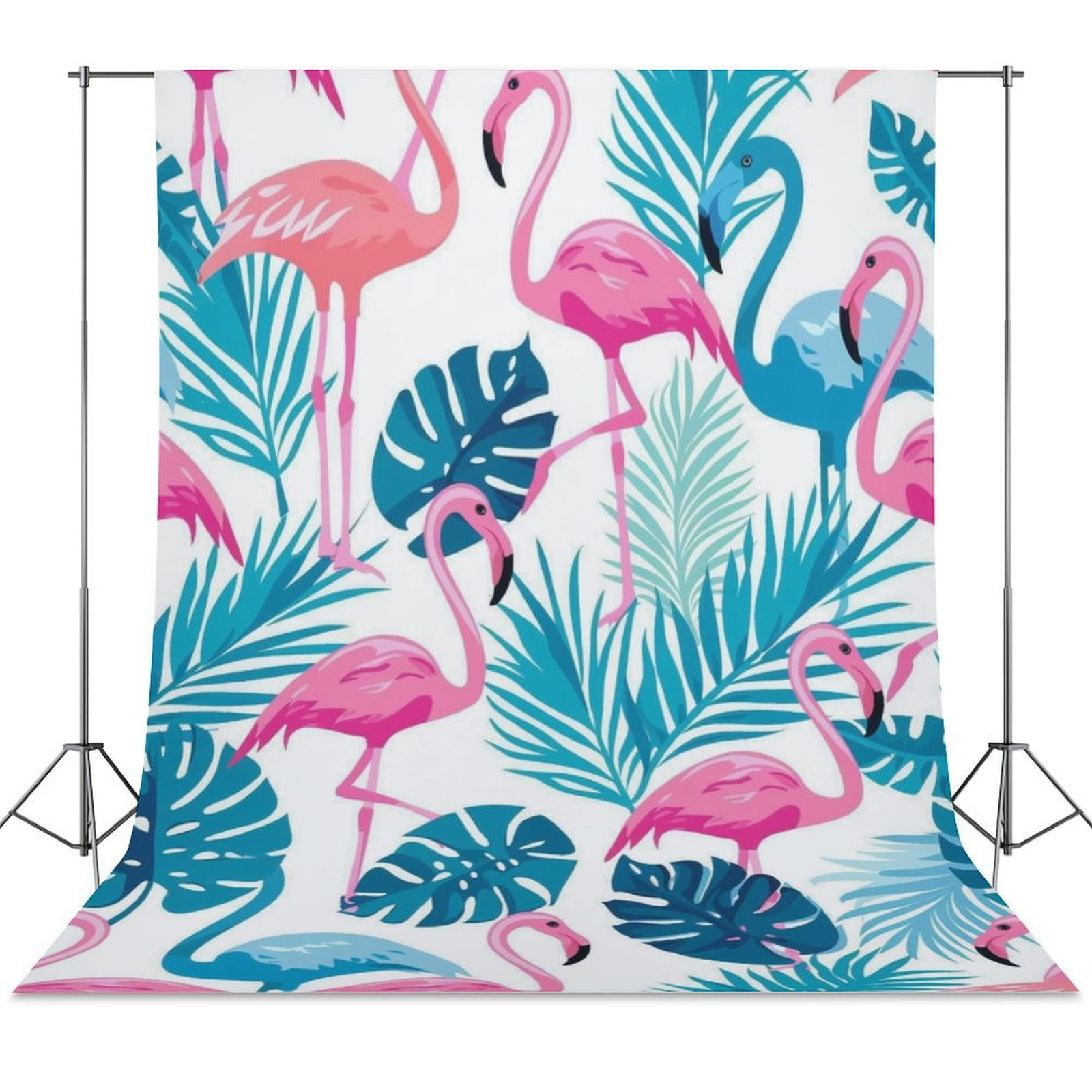 Flamingo Pattern Spring Wall Backdrop Background Floral Backdrops 5x7FT ...