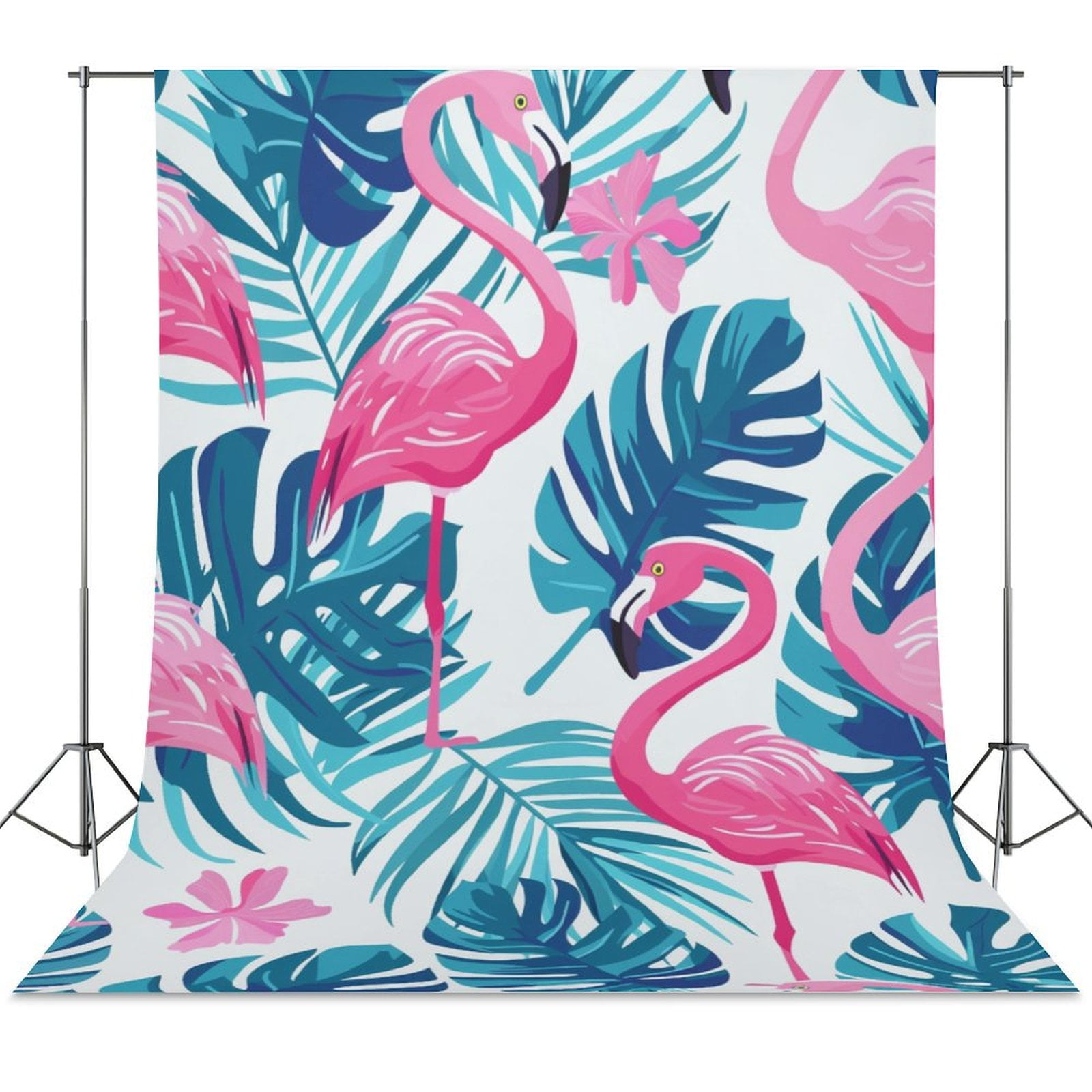 Flamingo Pattern Spring Wall Backdrop Background Floral Backdrops 5x7FT ...
