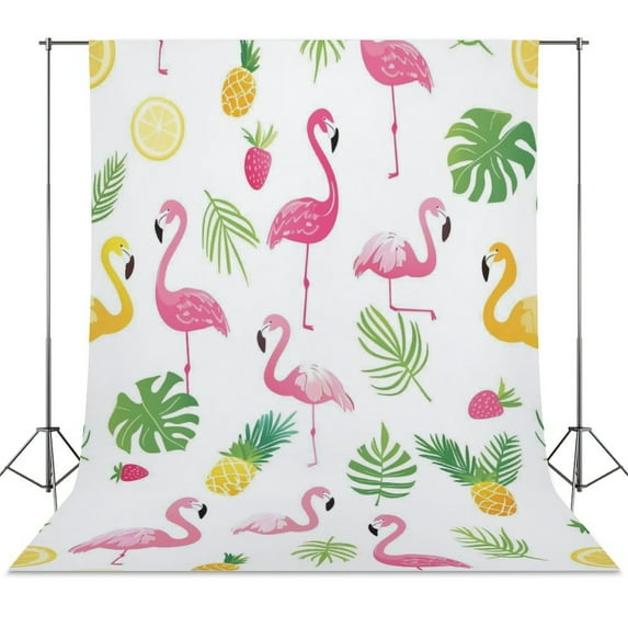 Flamingo Pattern Spring Wall Backdrop Background Floral Backdrops 5x7FT ...