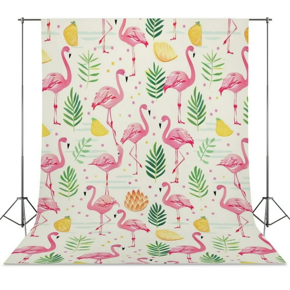 Flamingo Pattern Spring Wall Backdrop Background Floral Backdrops 5x7FT ...