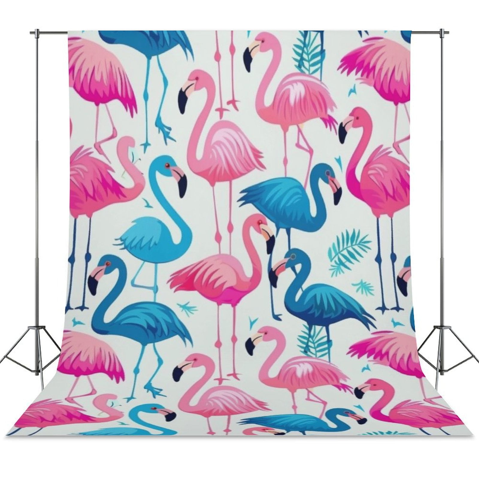 Flamingo Pattern Spring Wall Backdrop Background Floral Backdrops 5x7FT ...
