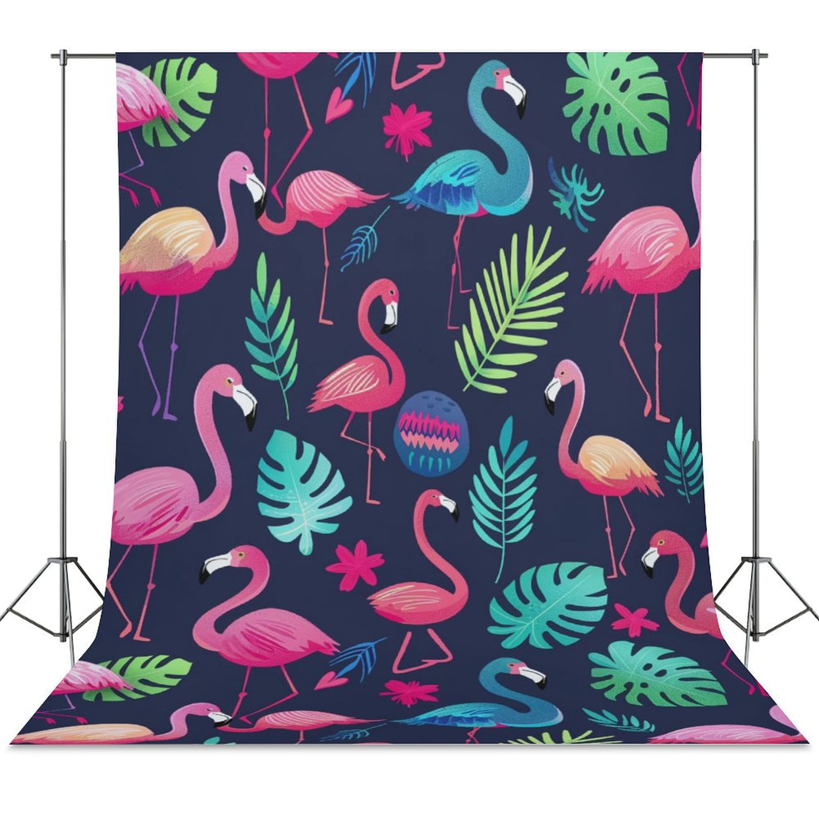 Flamingo Pattern Spring Wall Backdrop Background Floral Backdrops 5x7FT ...