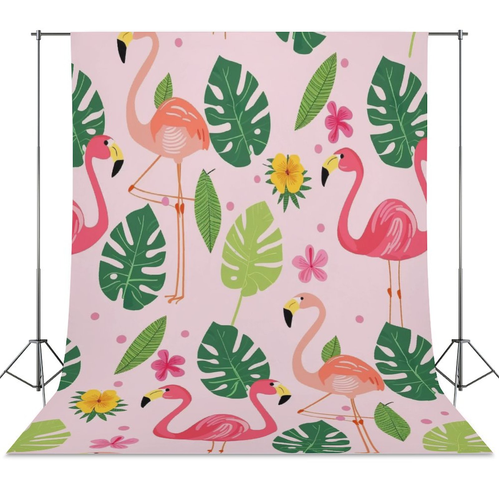 Flamingo Pattern Spring Wall Backdrop Background Floral Backdrops 5x7FT ...