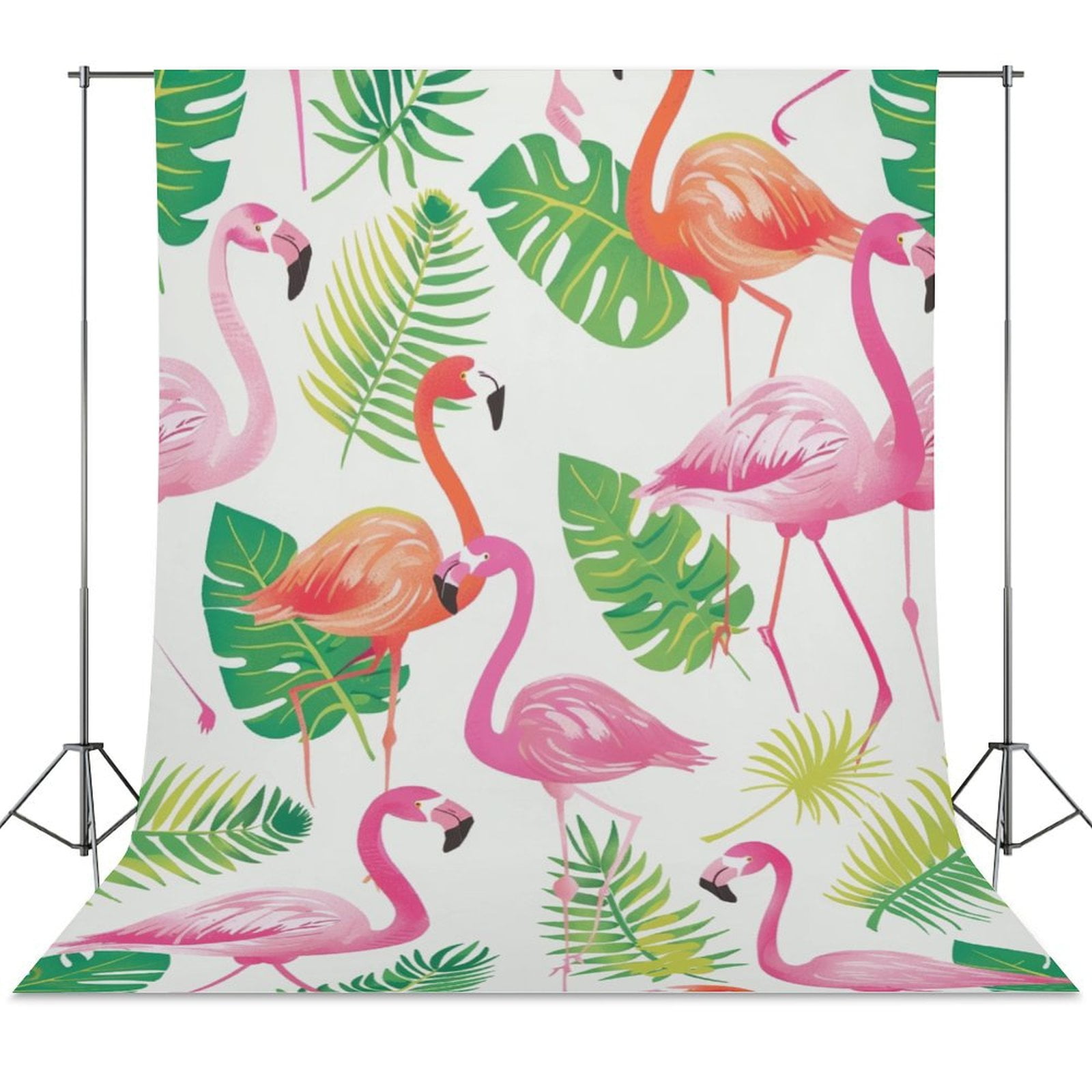 Flamingo Pattern Spring Wall Backdrop Background Floral Backdrops 5x7FT ...