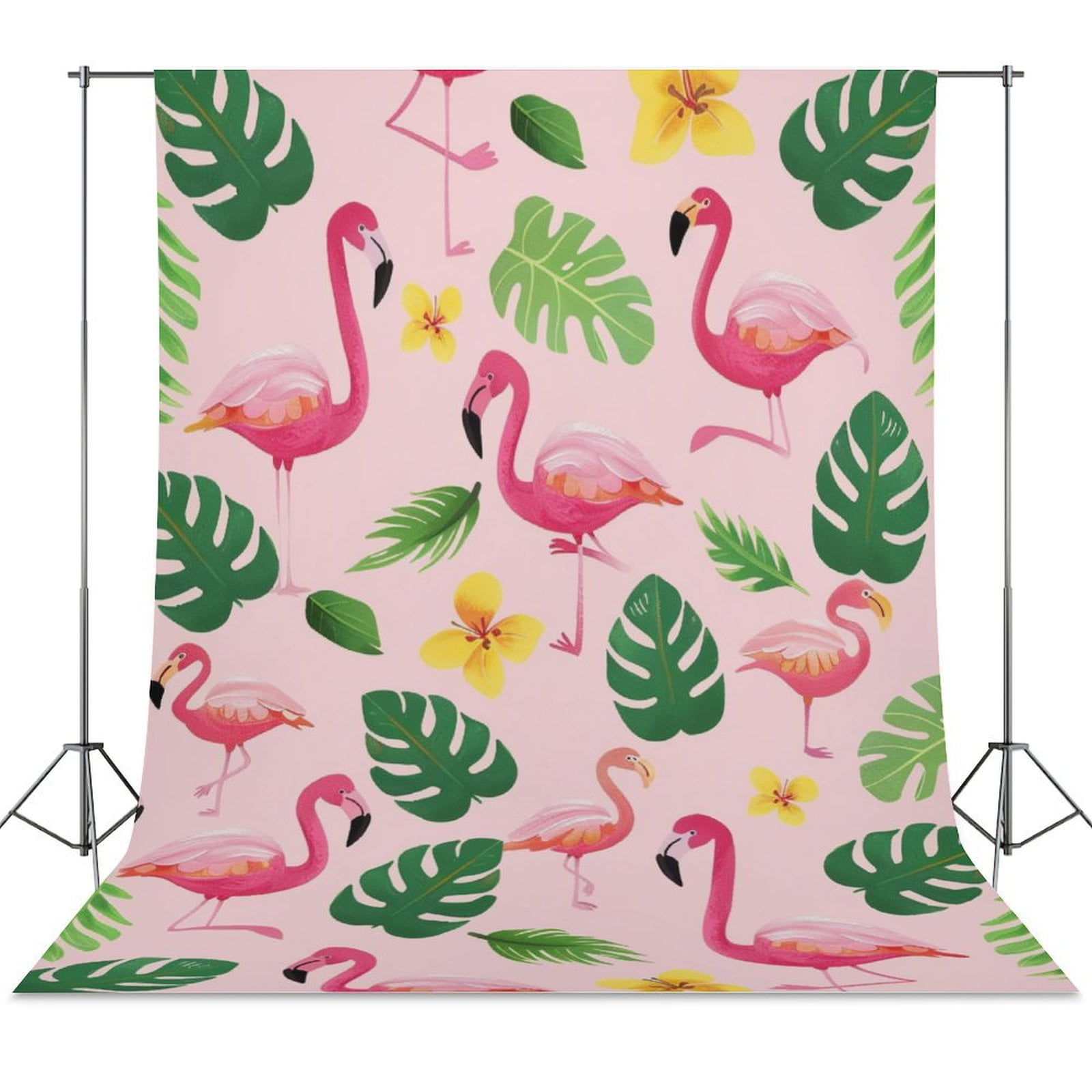 Flamingo Pattern Spring Wall Backdrop Background Floral Backdrops 5x7FT ...