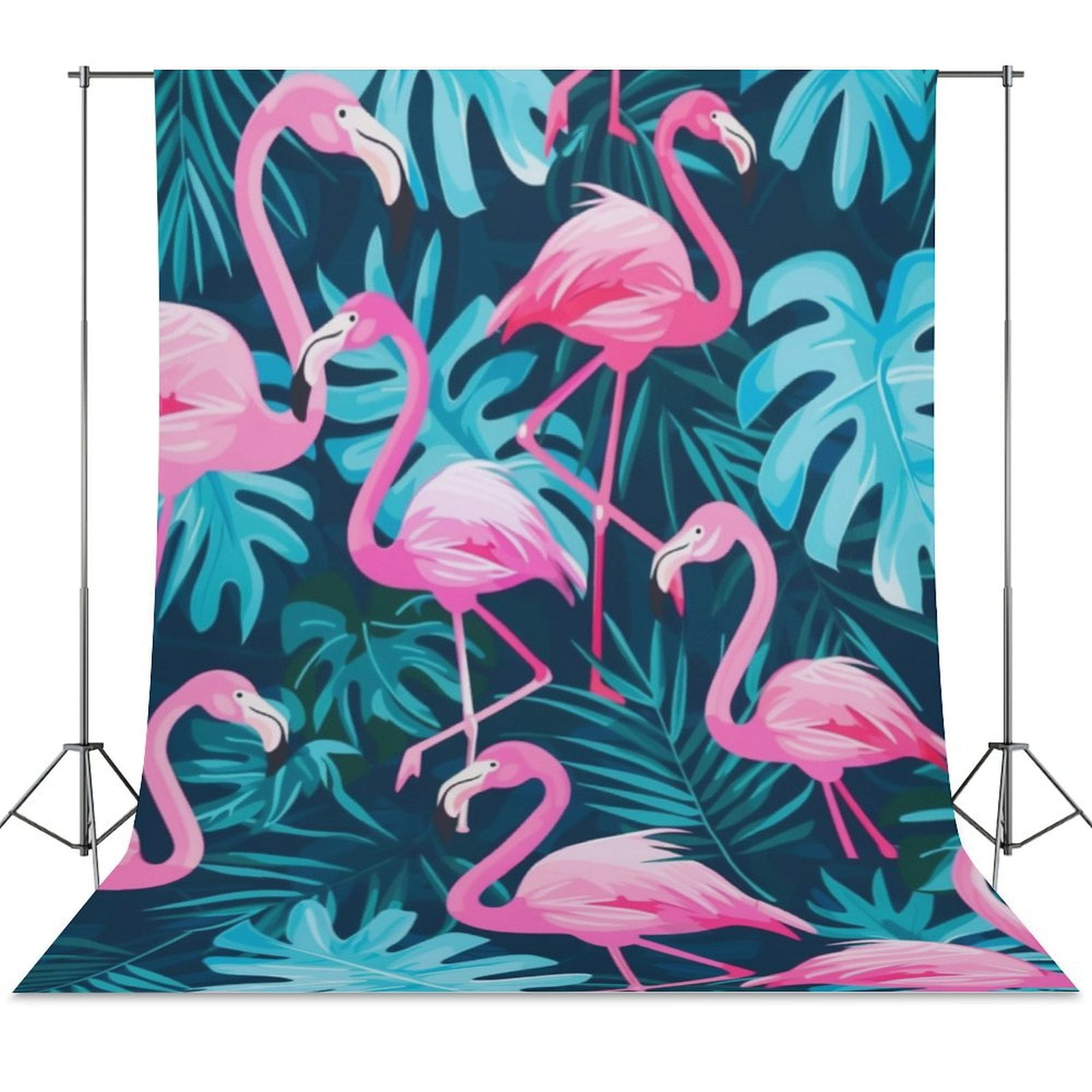 Flamingo Pattern Spring Wall Backdrop Background Floral Backdrops 5x7FT ...