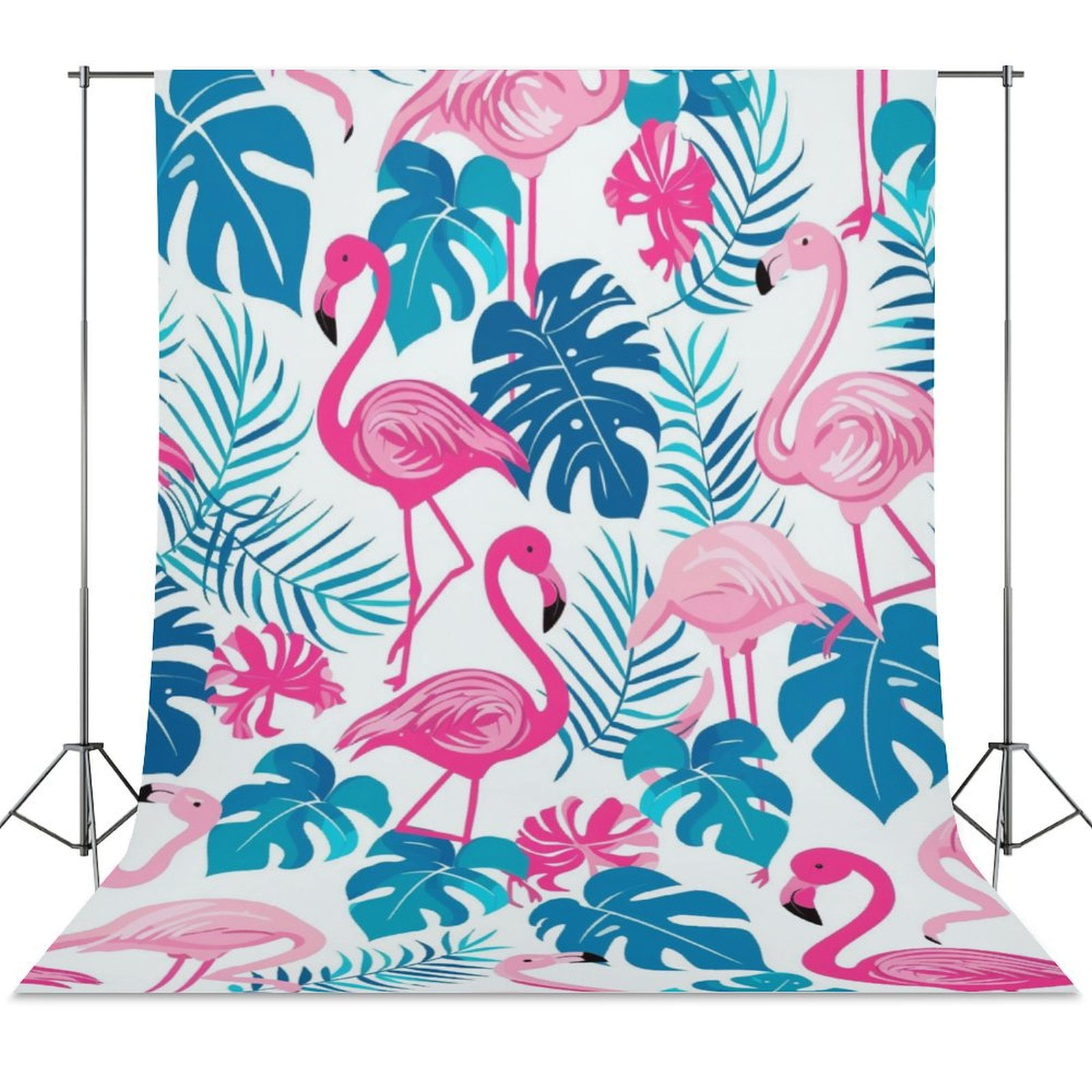 Flamingo Pattern Spring Wall Backdrop Background Floral Backdrops 5x7FT ...
