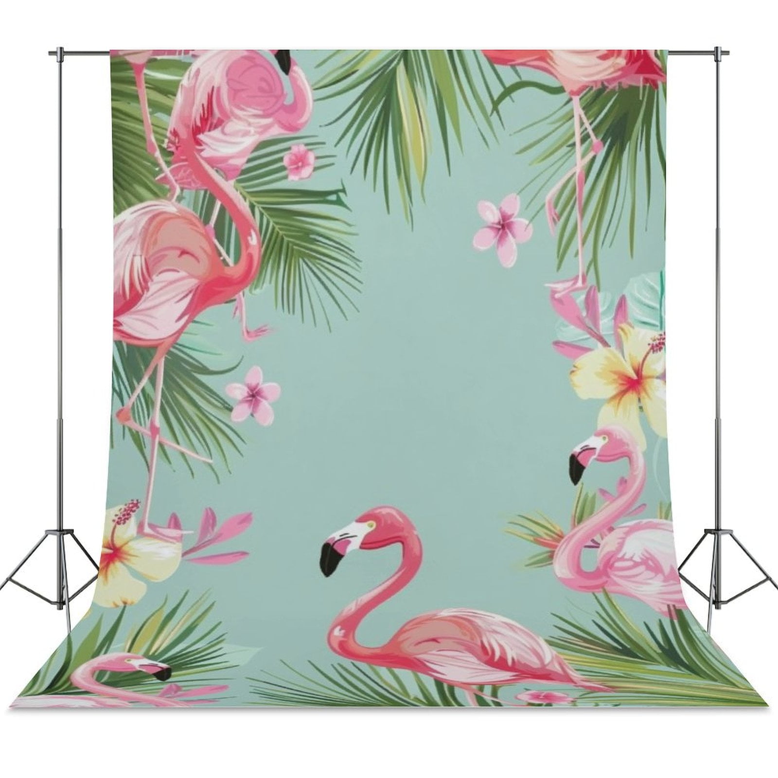 Flamingo Pattern Spring Wall Backdrop Background Floral Backdrops 5x7FT ...