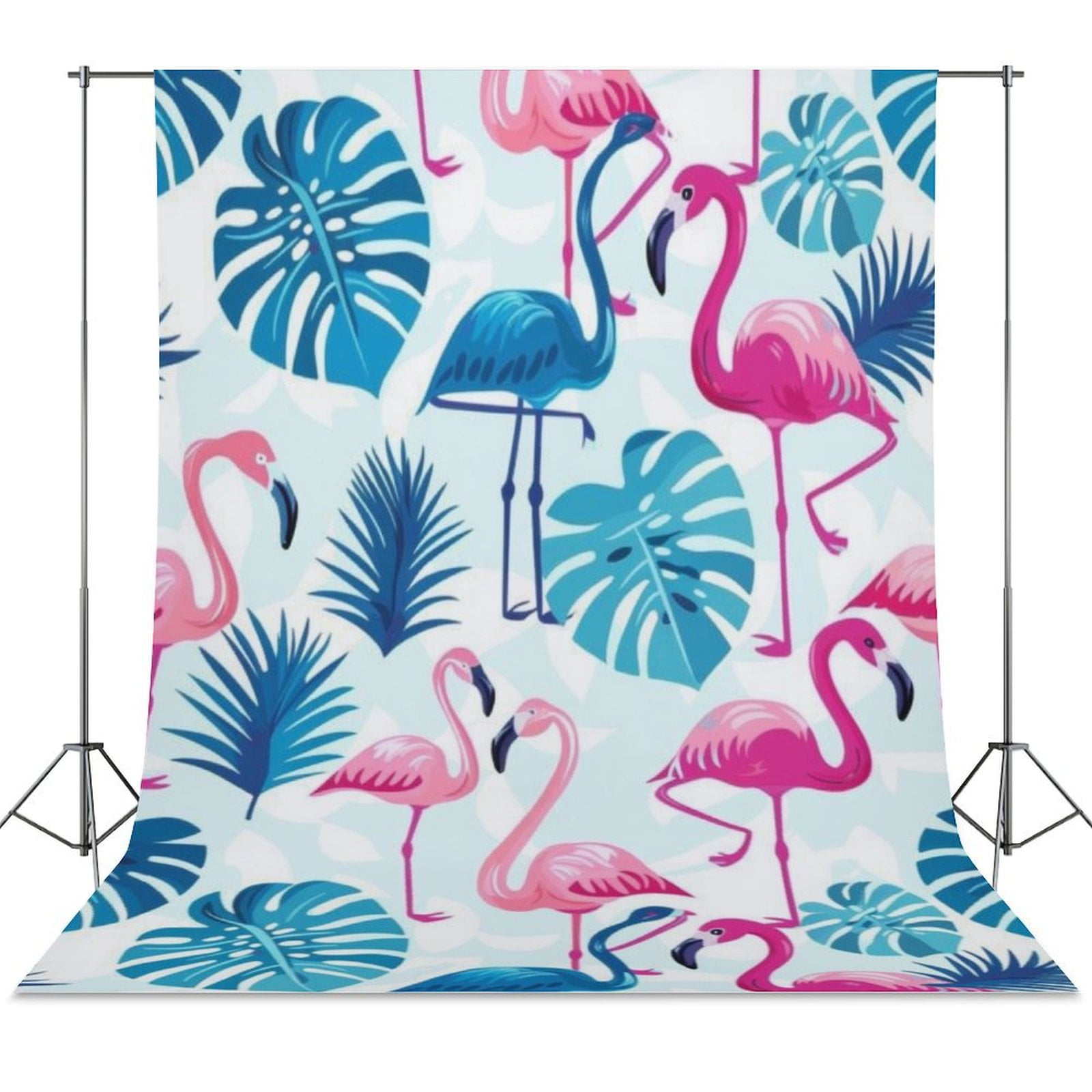 Flamingo Pattern Spring Wall Backdrop Background Floral Backdrops 5x7FT ...
