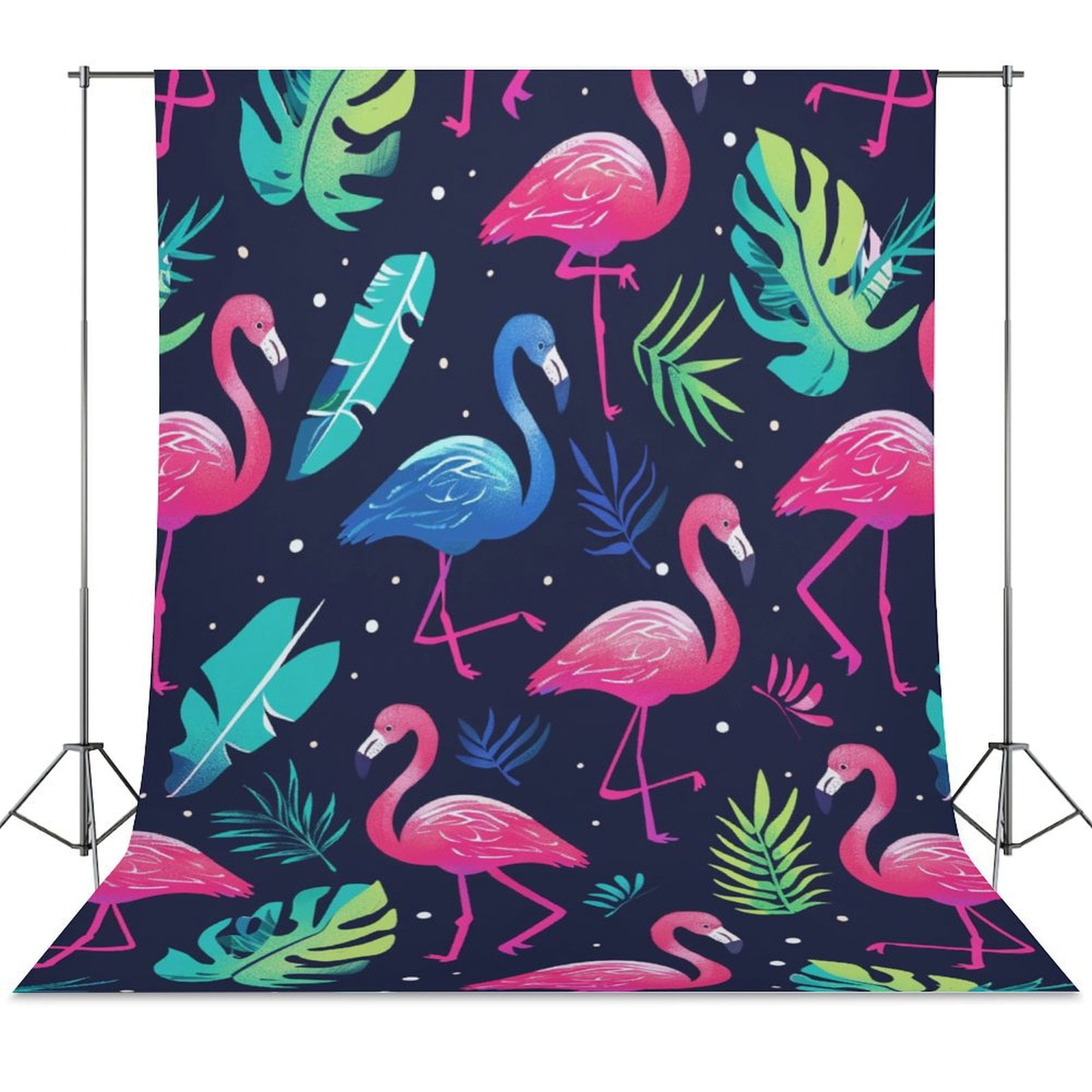 Flamingo Pattern Spring Wall Backdrop Background Floral Backdrops 5x7FT ...