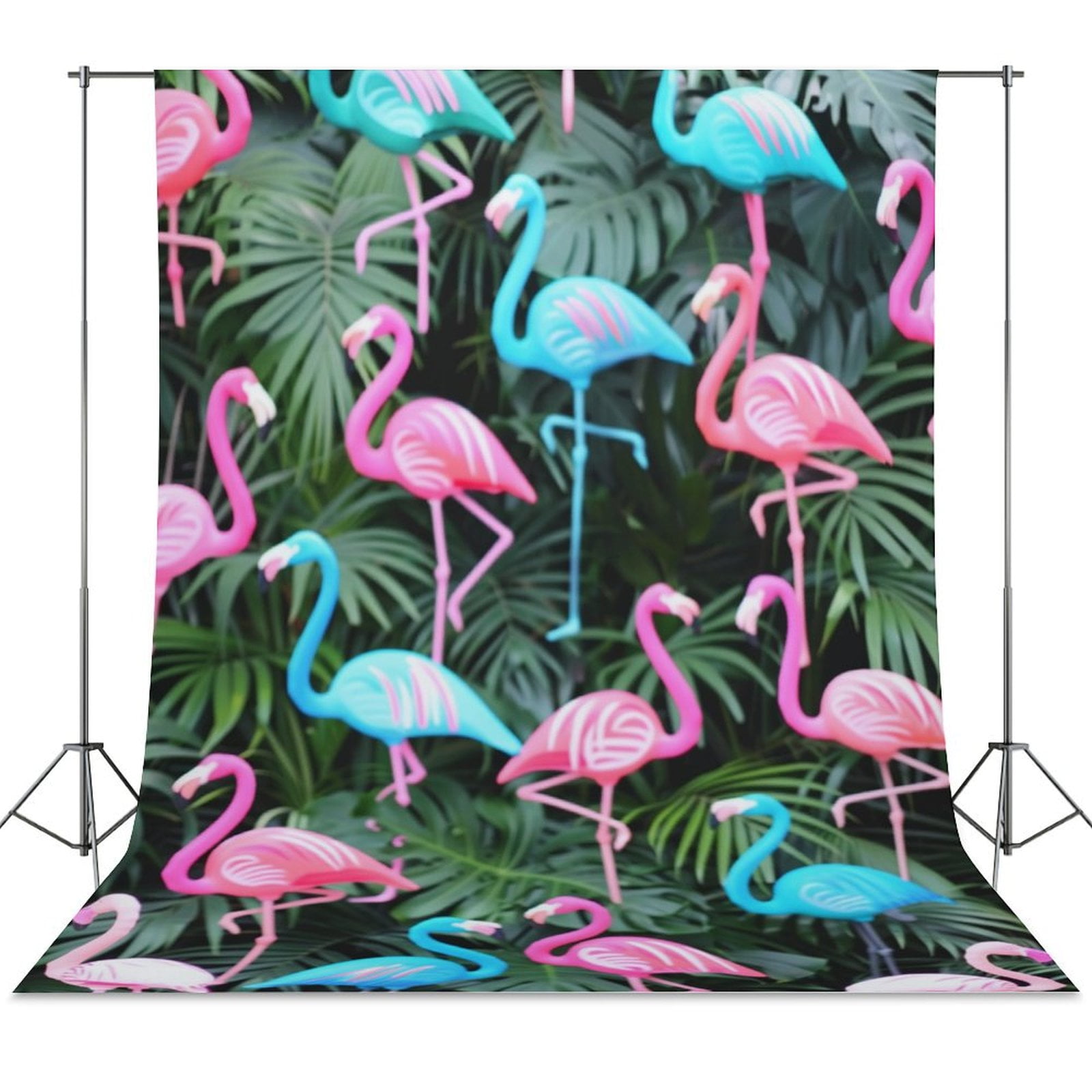 Flamingo Pattern Spring Wall Backdrop Background Floral Backdrops 5x7FT ...