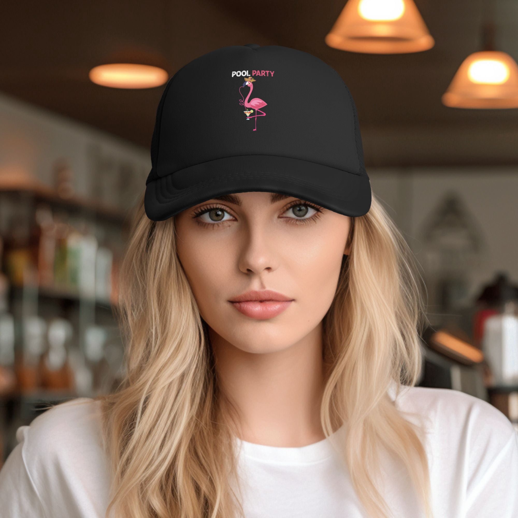 Flamingo Pool Party Baseball Cap Trucker Hat for Women Men - Walmart.com