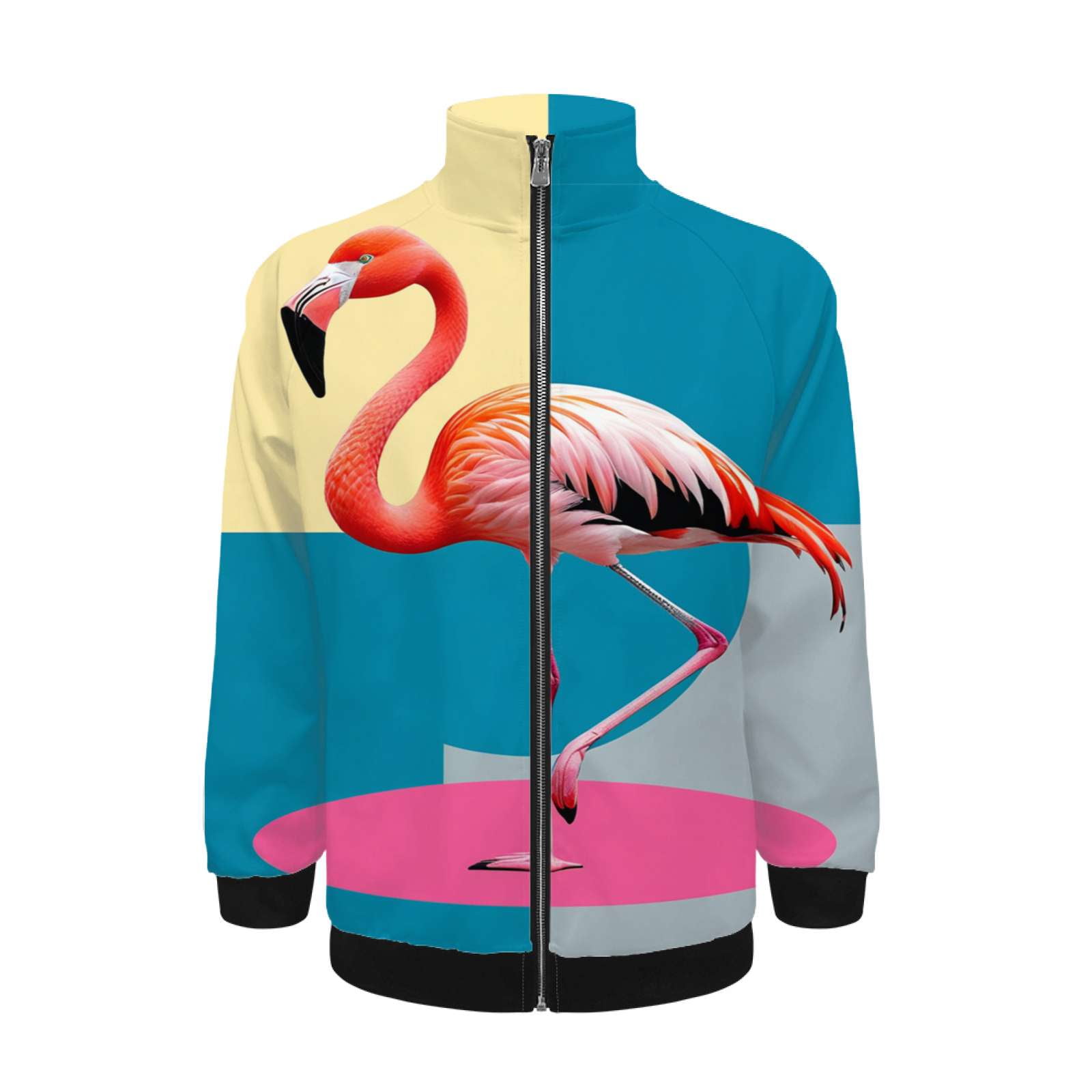 Flamingo Pop Art Print Jacket Men's Street Cool Long Sleeves Coat ...