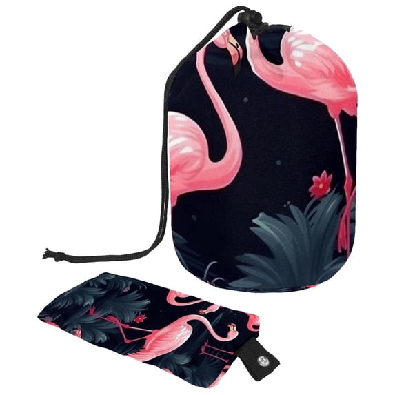 Flamingo Portable Drawstring Mesh Bag Shower Bags Wash Bag Foldable ...