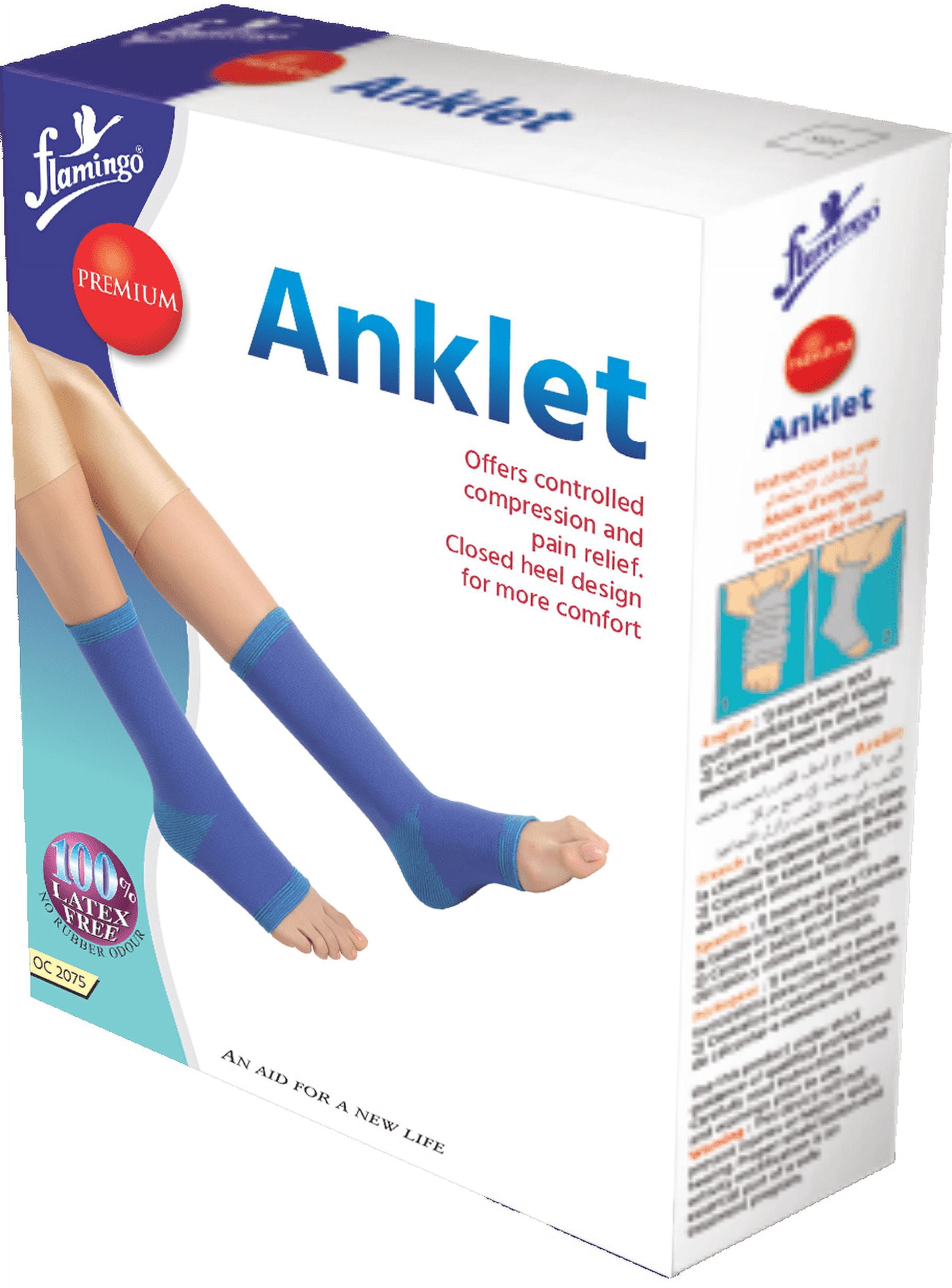 Flamingo Premium Anklet for Mild Support- Anatomically Shaped, Blue ...