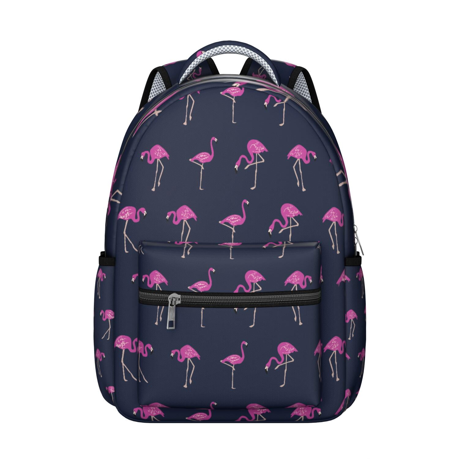"Flamingo Print Backpack for School - Trendy & Waterproof Bookbag for ...