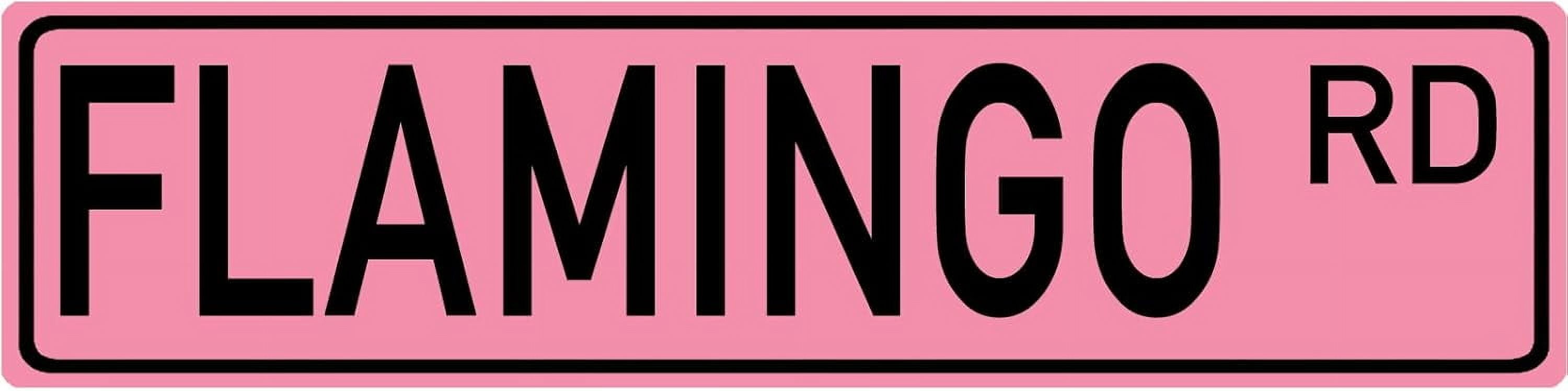 Flamingo RD Tin Signs for Women, Outdoor Aluminum Metal Sign, Road ...