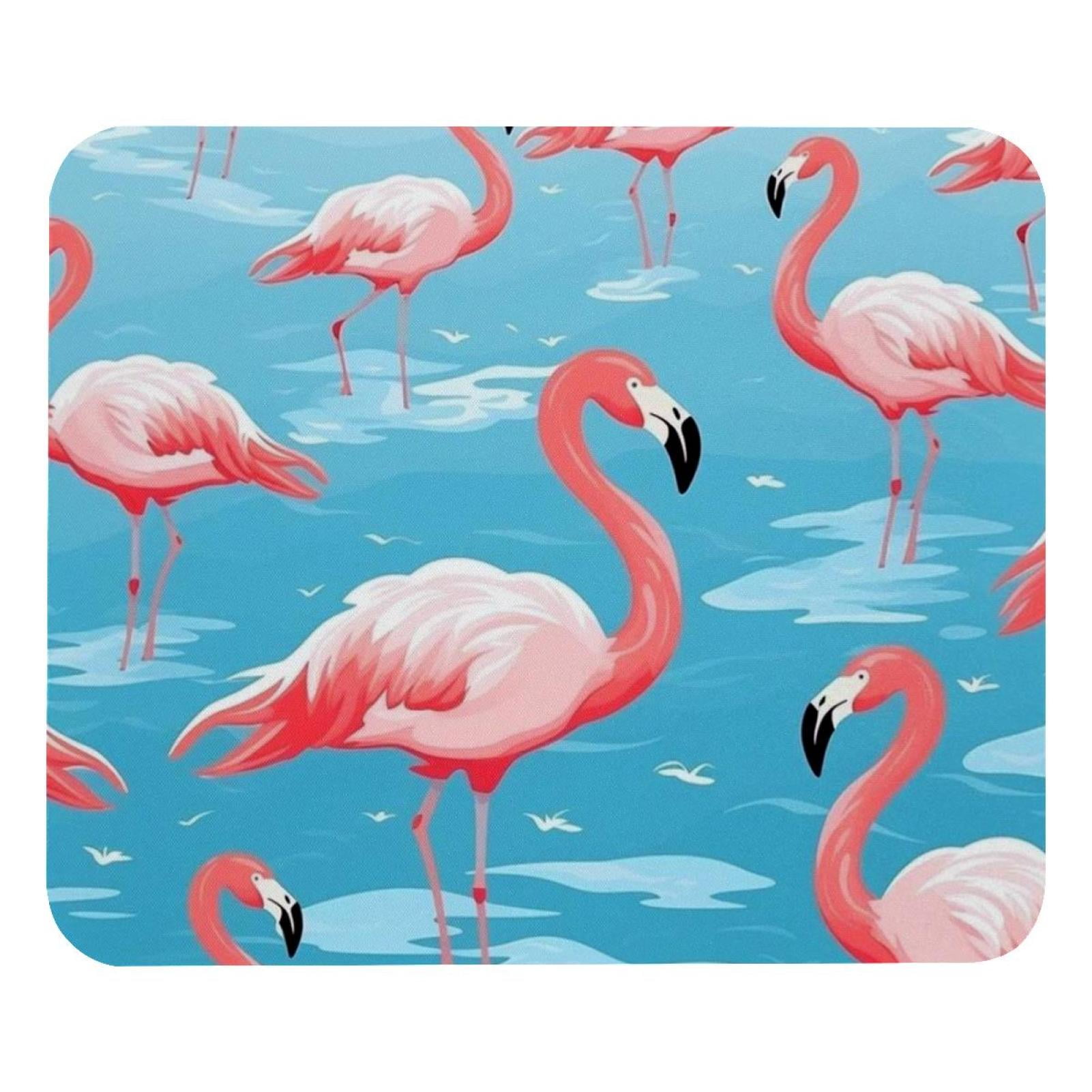 Flamingo Rainforest Blue Backgrounds Square Mouse Pad, Computer ...