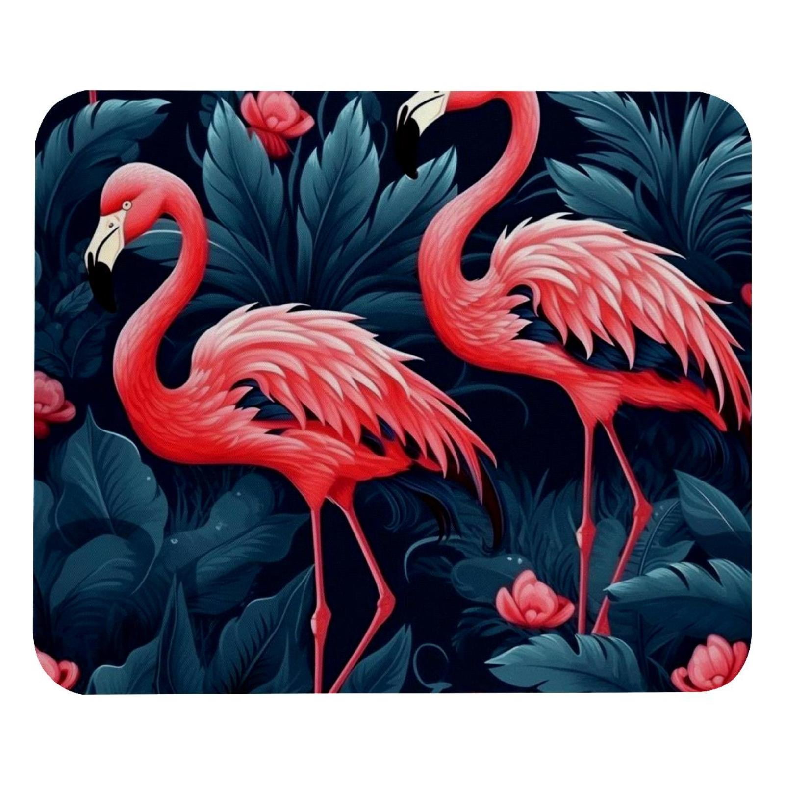 Flamingo Rainforest Computer Mouse Pad,Rubber Mouse Mat for Gaming ...