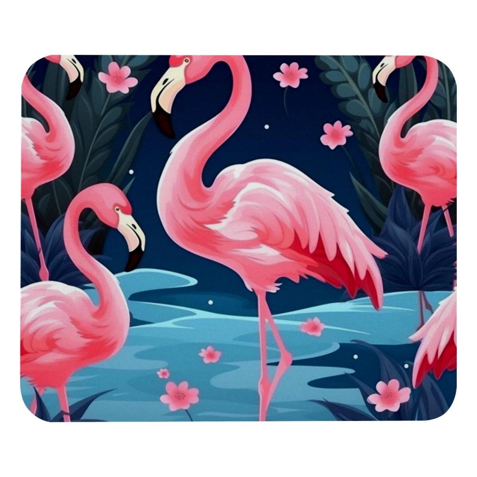 Flamingo Rainforest Computer Mouse Pad,Rubber Mouse Mat for Gaming, Office, Laptop, PC, Women ...