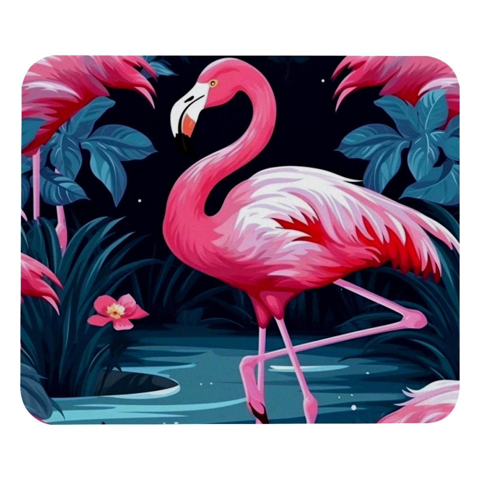 Flamingo Rainforest Computer Mouse Pad,Rubber Mouse Mat for Gaming, Office, Laptop, PC, Women ...