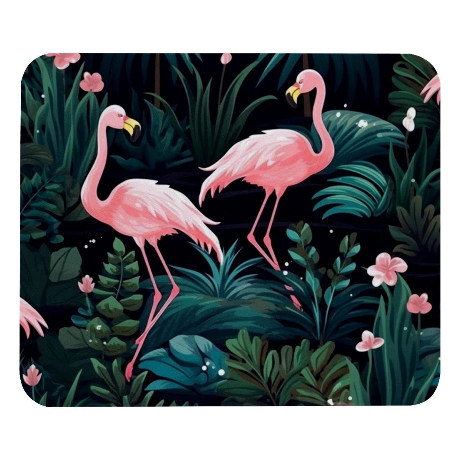 Flamingo Rainforest Mouse Pad, Personality Design Rubber Base for ...