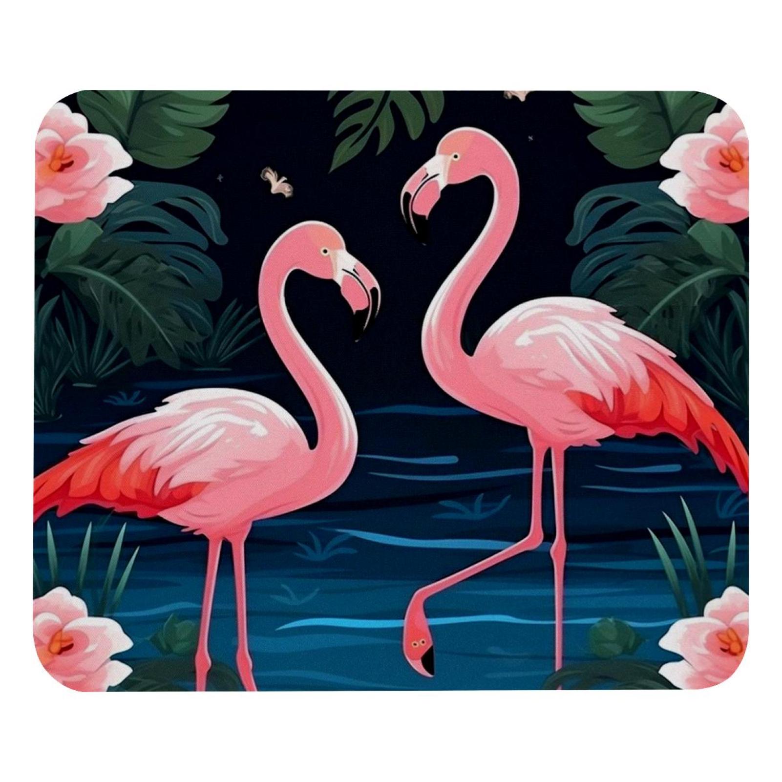 Flamingo Rainforest Mouse Pad, Personality Design Rubber Base for ...