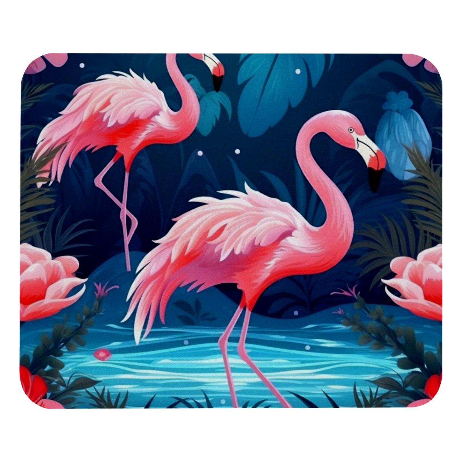 Flamingo Rainforest Mouse Pad, Personality Design Rubber Base for ...