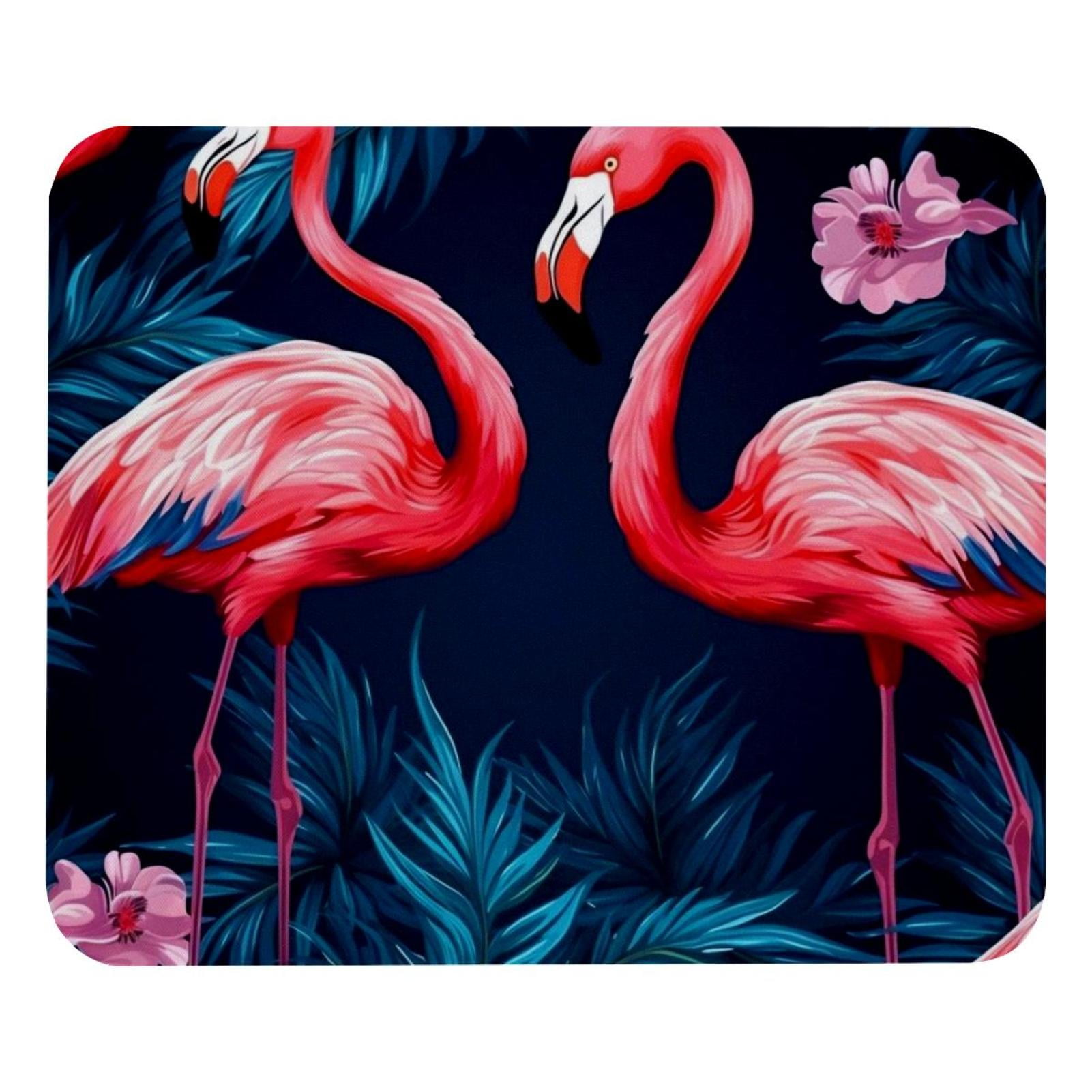 Flamingo Rainforest Mouse Pad, Personality Design Rubber Base for ...