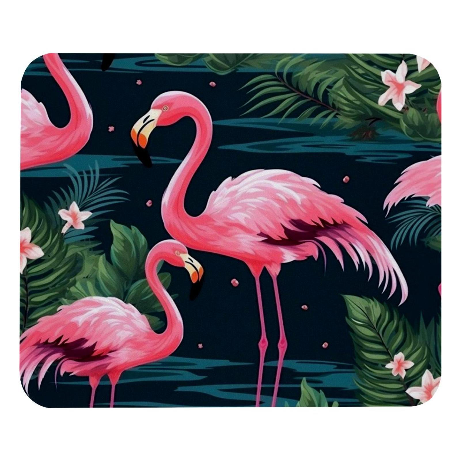 Flamingo Rainforest Mouse Pad, Personality Design Rubber Base for ...