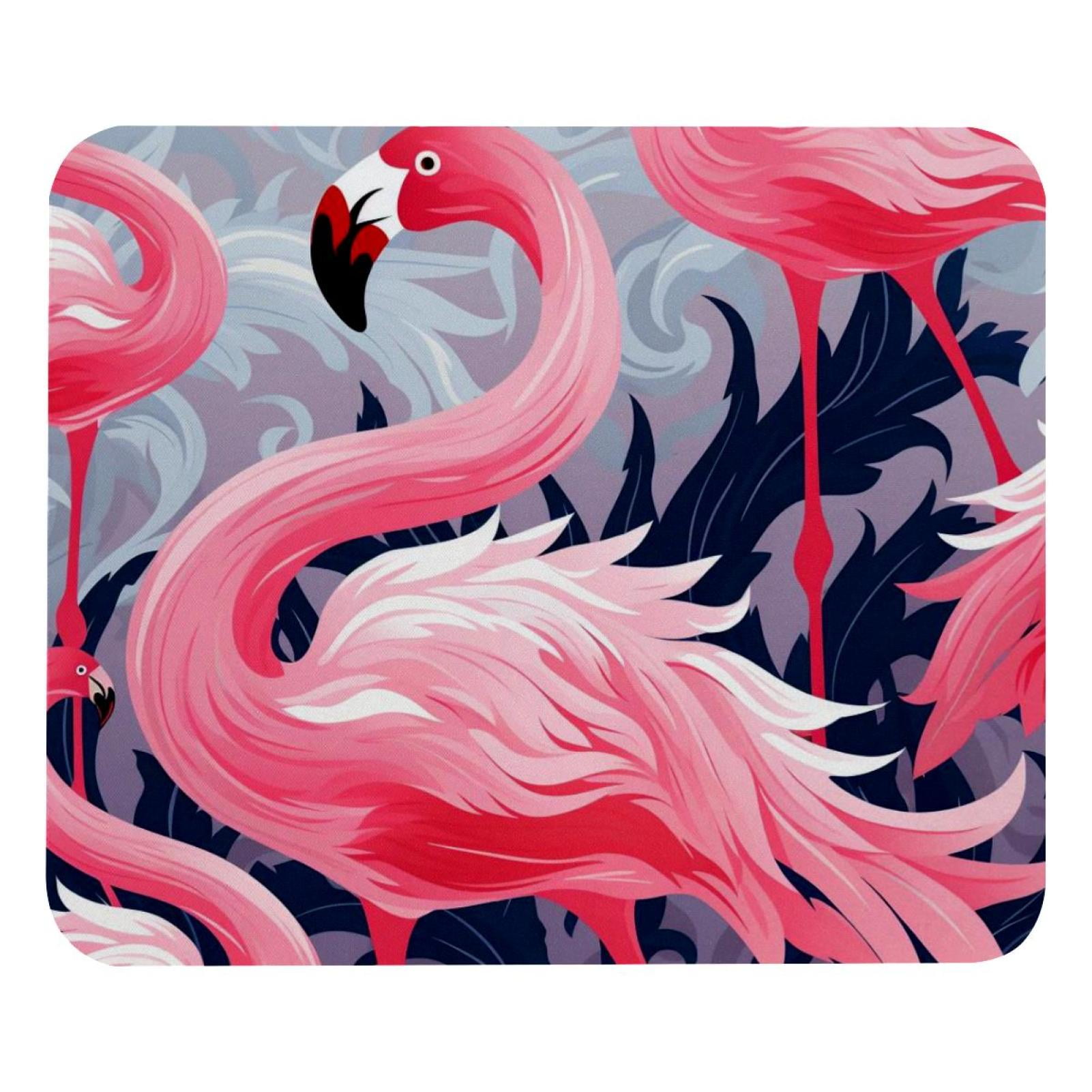Flamingo Rainforest Mouse Pad, Rubber Base Computer Mouse Pads for ...