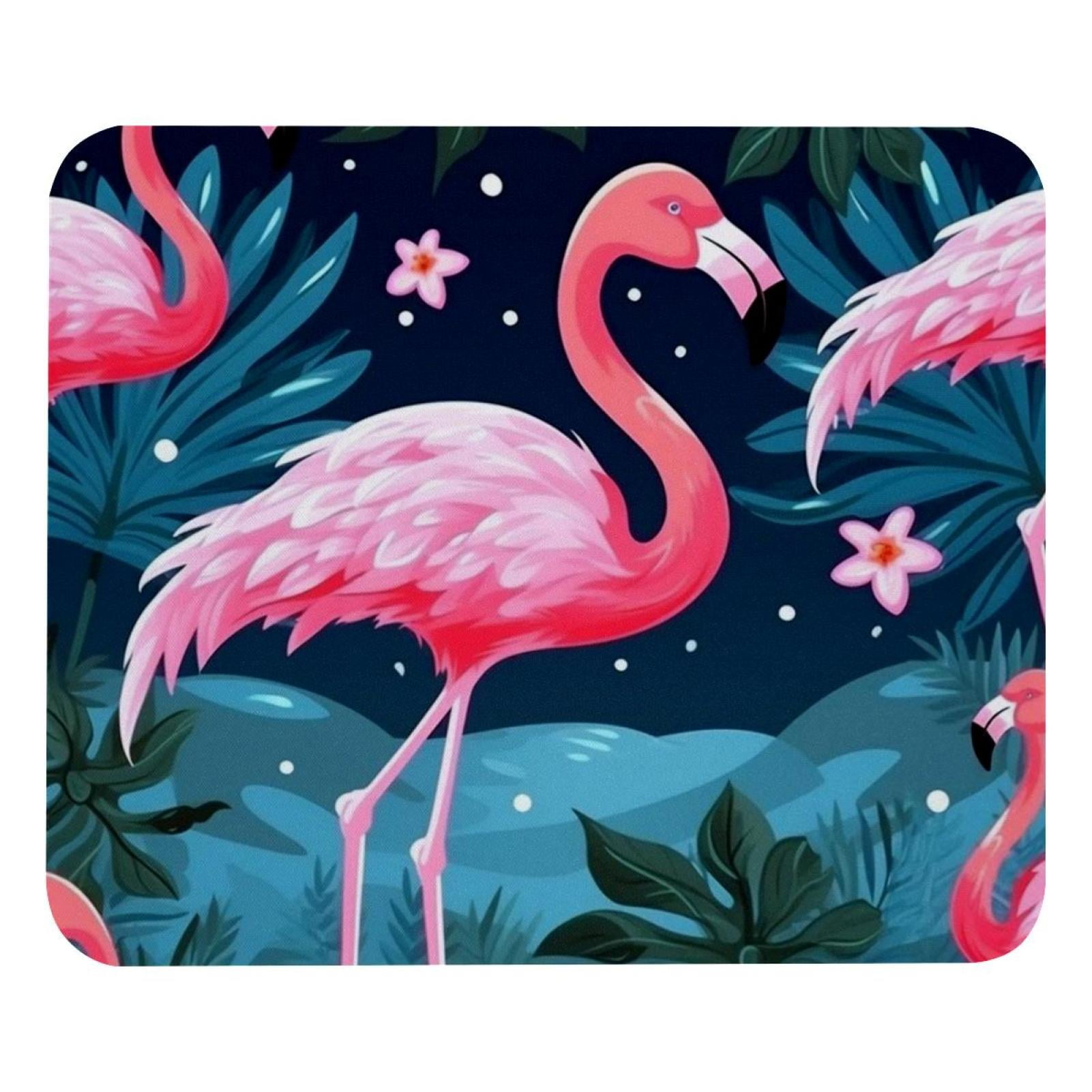 Flamingo Rainforest Mouse Pad, Rubber Base Computer Mouse Pads for ...