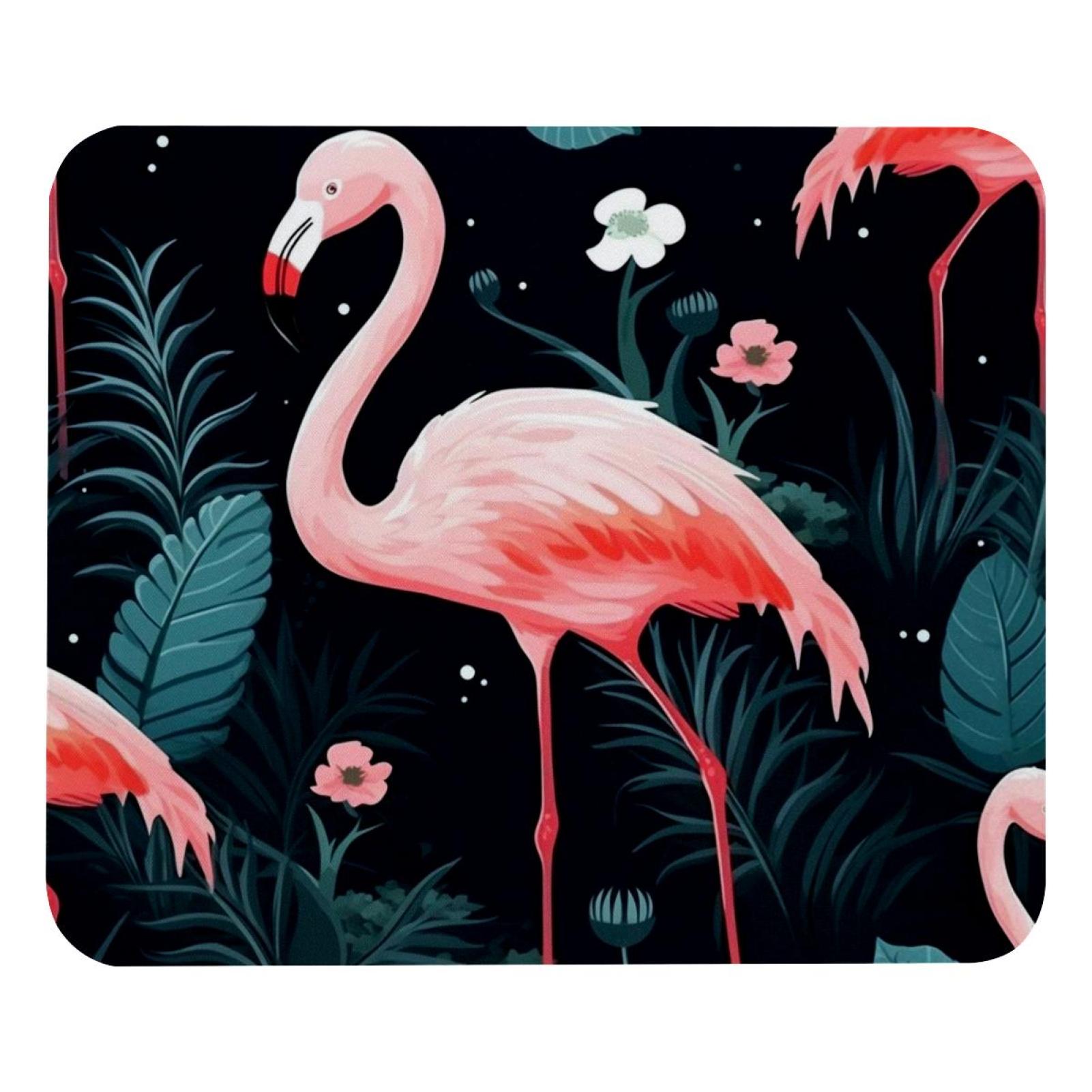 Flamingo Rainforest Mouse Pad, Rubber Base Computer Mouse Pads for ...
