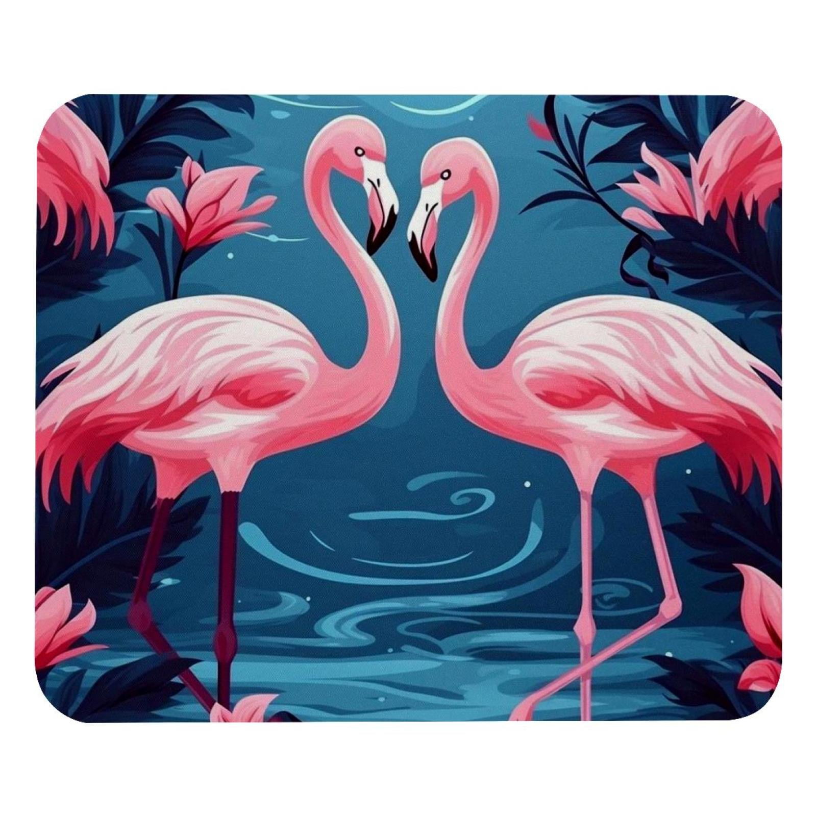 Flamingo Rainforest Mouse Pad, Rubber Base Computer Mouse Pads for ...