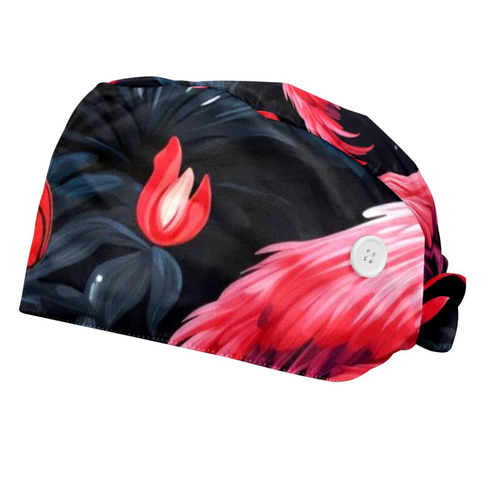 Flamingo Rainforest Working Cap with Button, Cotton Working Hat ...