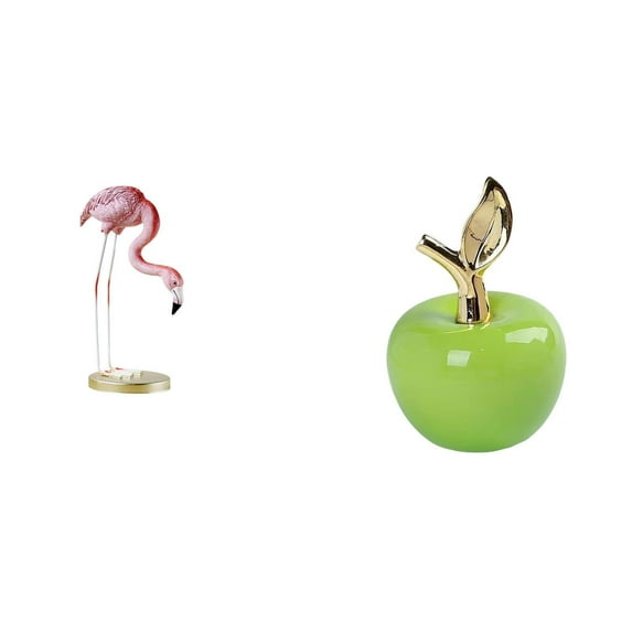 Flamingo Resin Statue Bird Figurine with Sturdy Ceramic Material ...