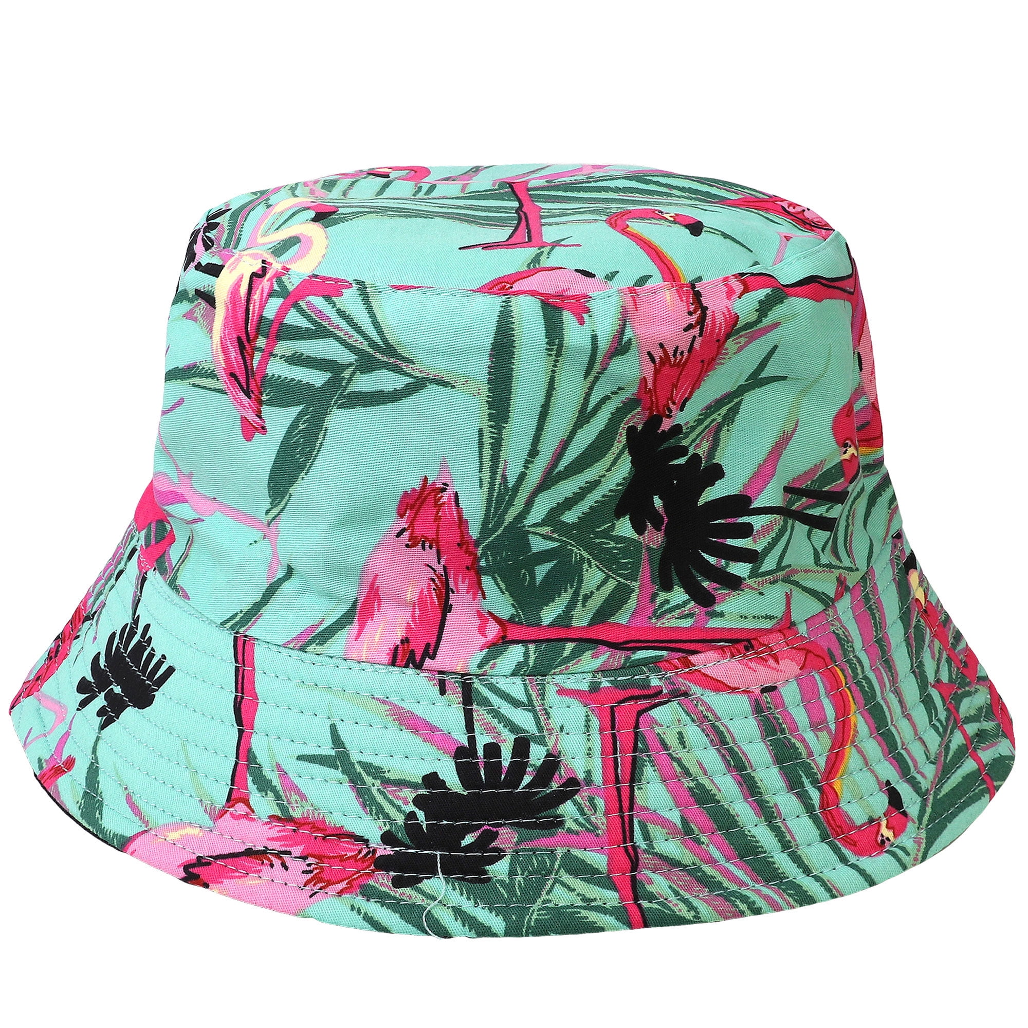 Flamingo Reversible Bucket Hat For Men Women Summer Travel Beach ...