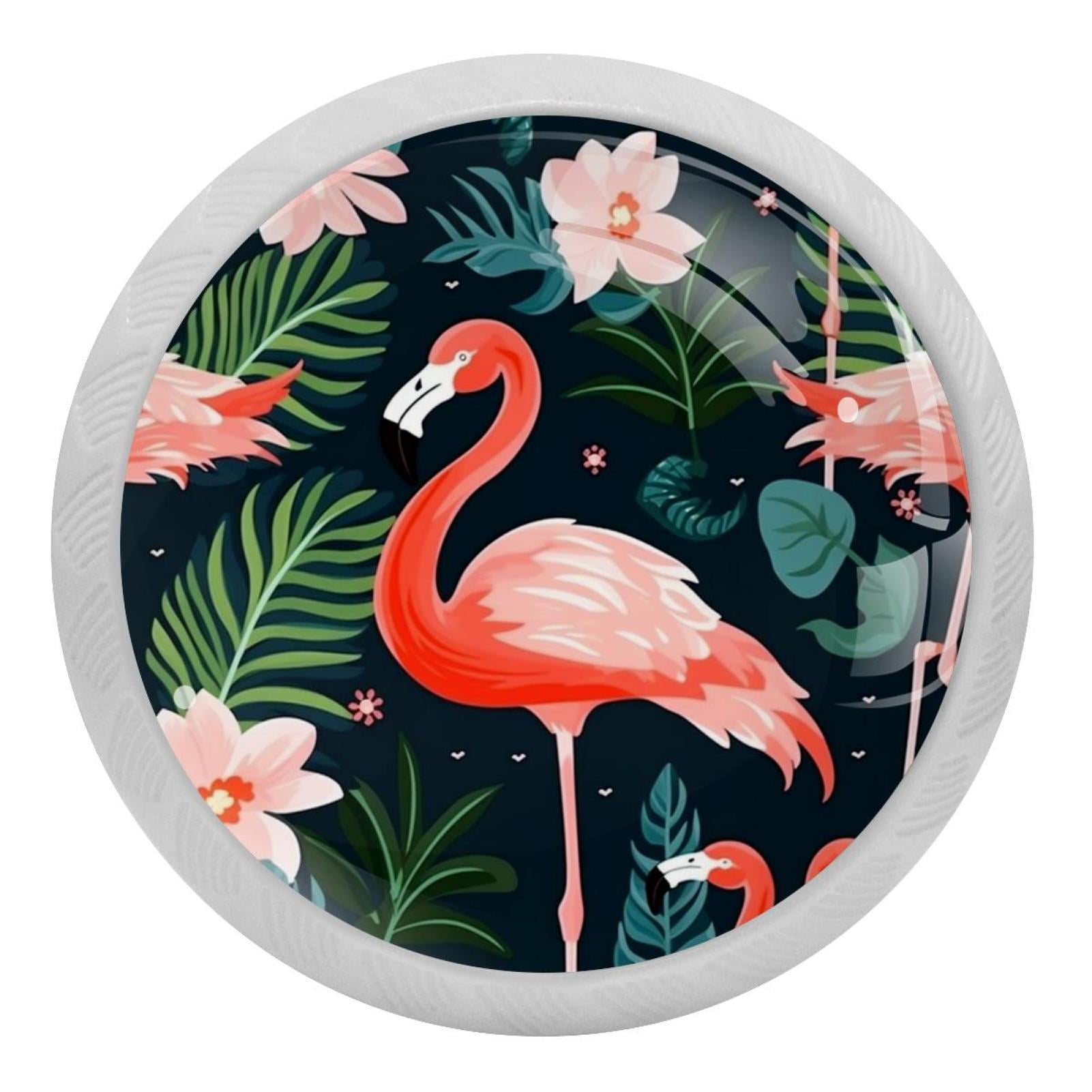 Flamingo Round Glow-in-the-Dark Fluorescent Cabinet and Dresser Knobs ...