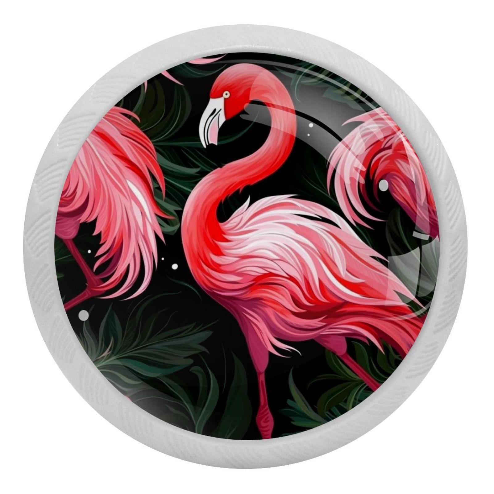 Flamingo Round Glow-in-the-Dark Fluorescent Cabinet and Dresser Knobs ...