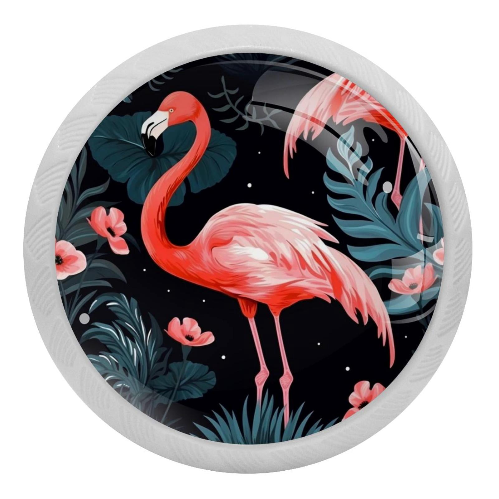Flamingo Round Glow-in-the-Dark Fluorescent Cabinet and Dresser Knobs ...